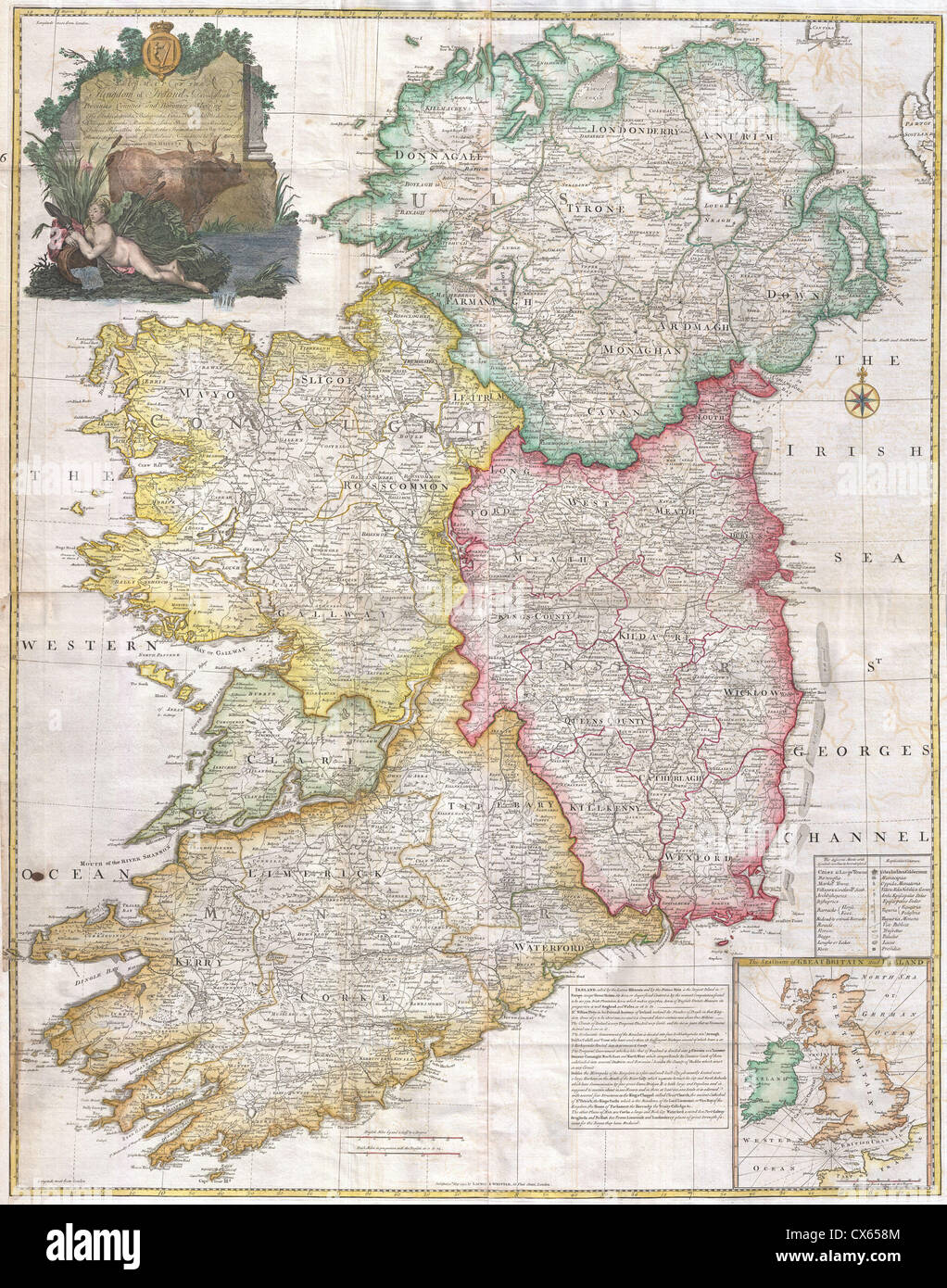 The 1794 Rocque Wall Map of Ireland is a historical map that ...