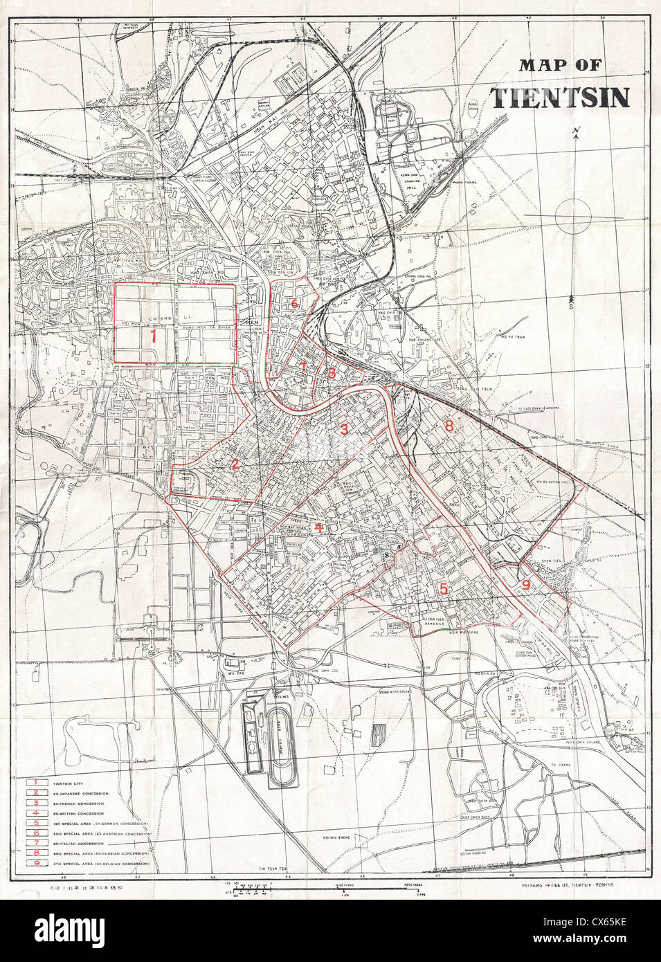 Tianjin map hi-res stock photography and images - Alamy