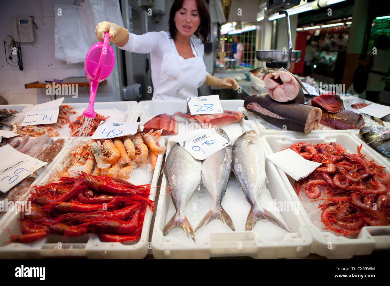Food Market Alicante Spain Stock Photo - Alamy