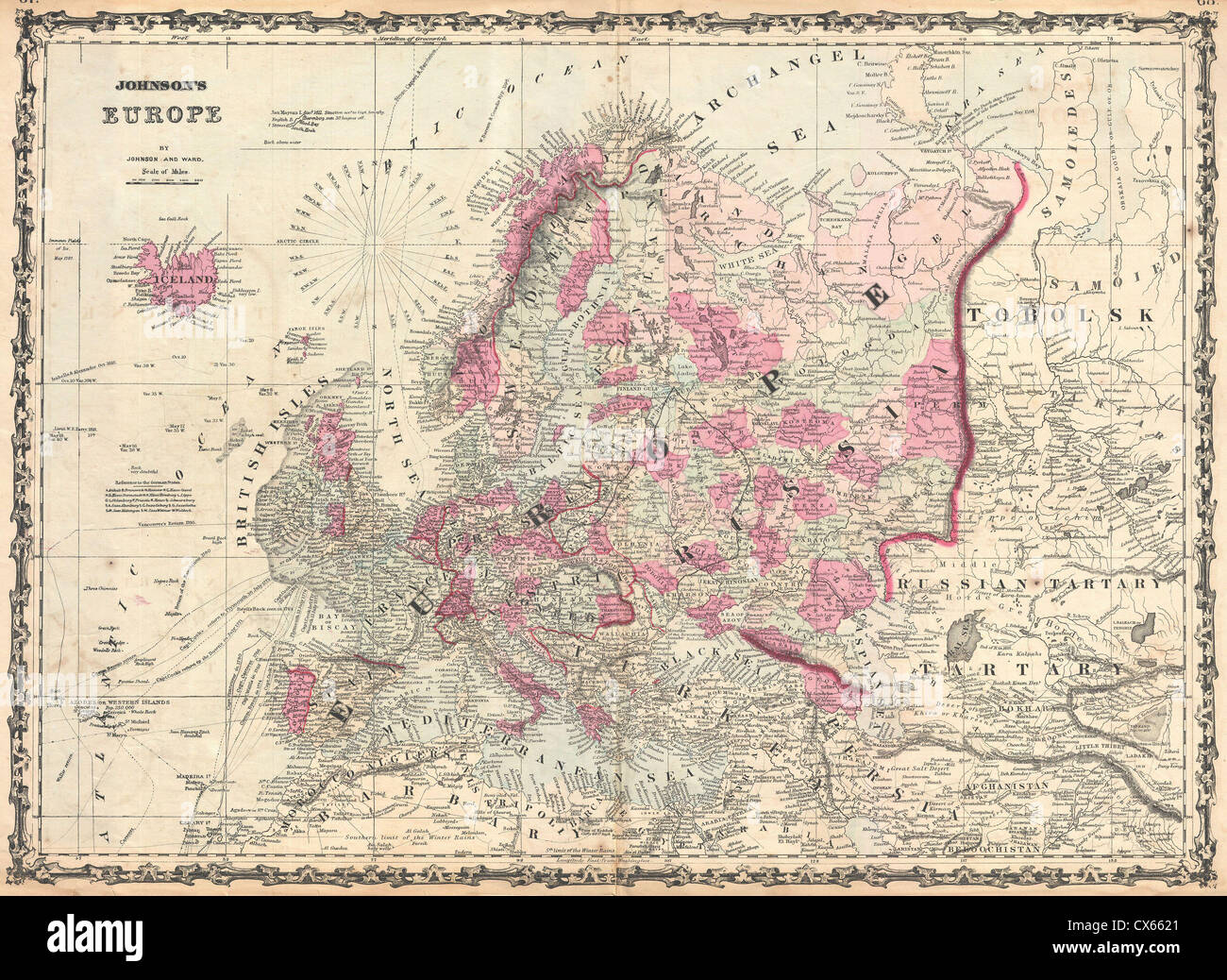 Historical map showing geopolitical hi-res stock photography and images ...
