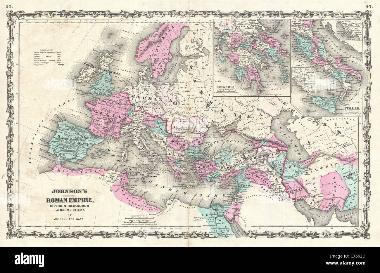 Roman map old hi-res stock photography and images - Alamy