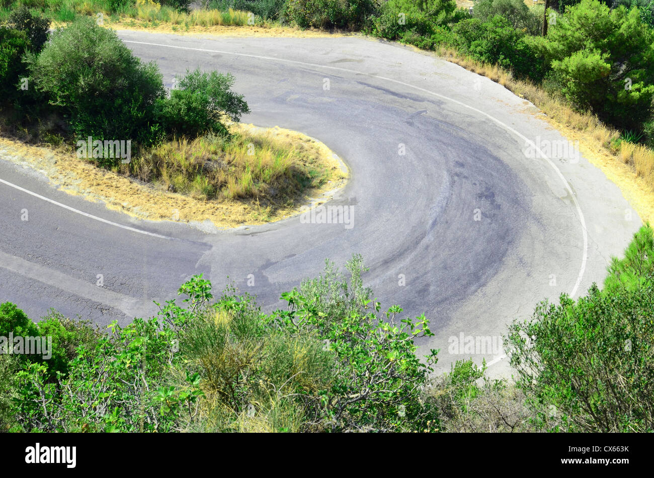 Winding paved road Stock Photo - Alamy