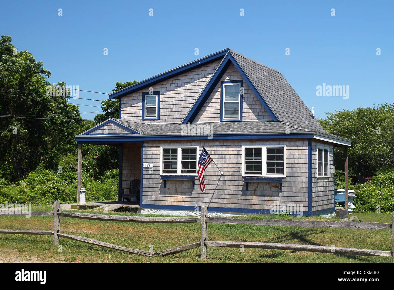 A small shingled home in Hyannis, Cape Cod, Massachusetts Stock Photo ...