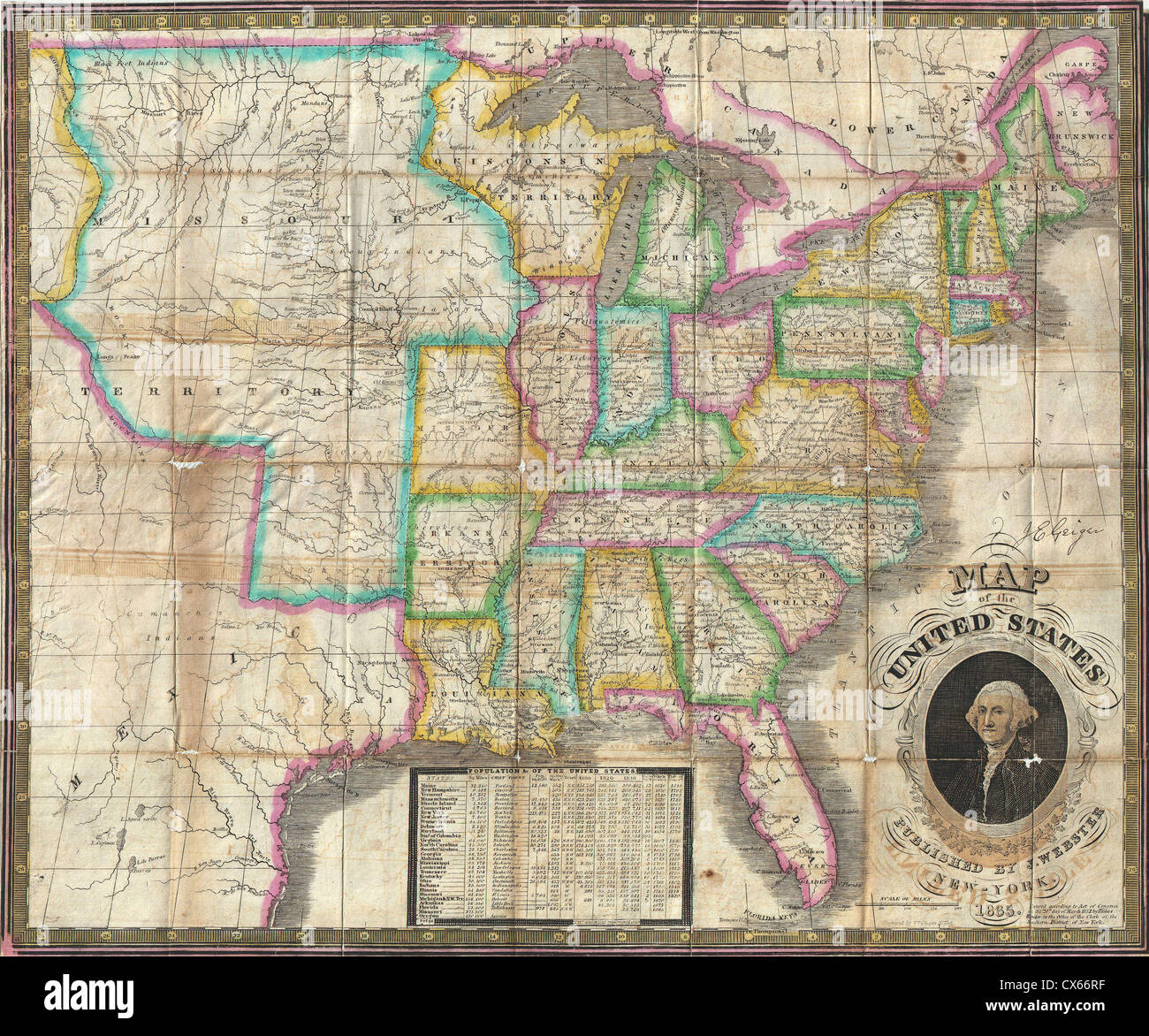 Map Of The United States In 1835 - United States Map