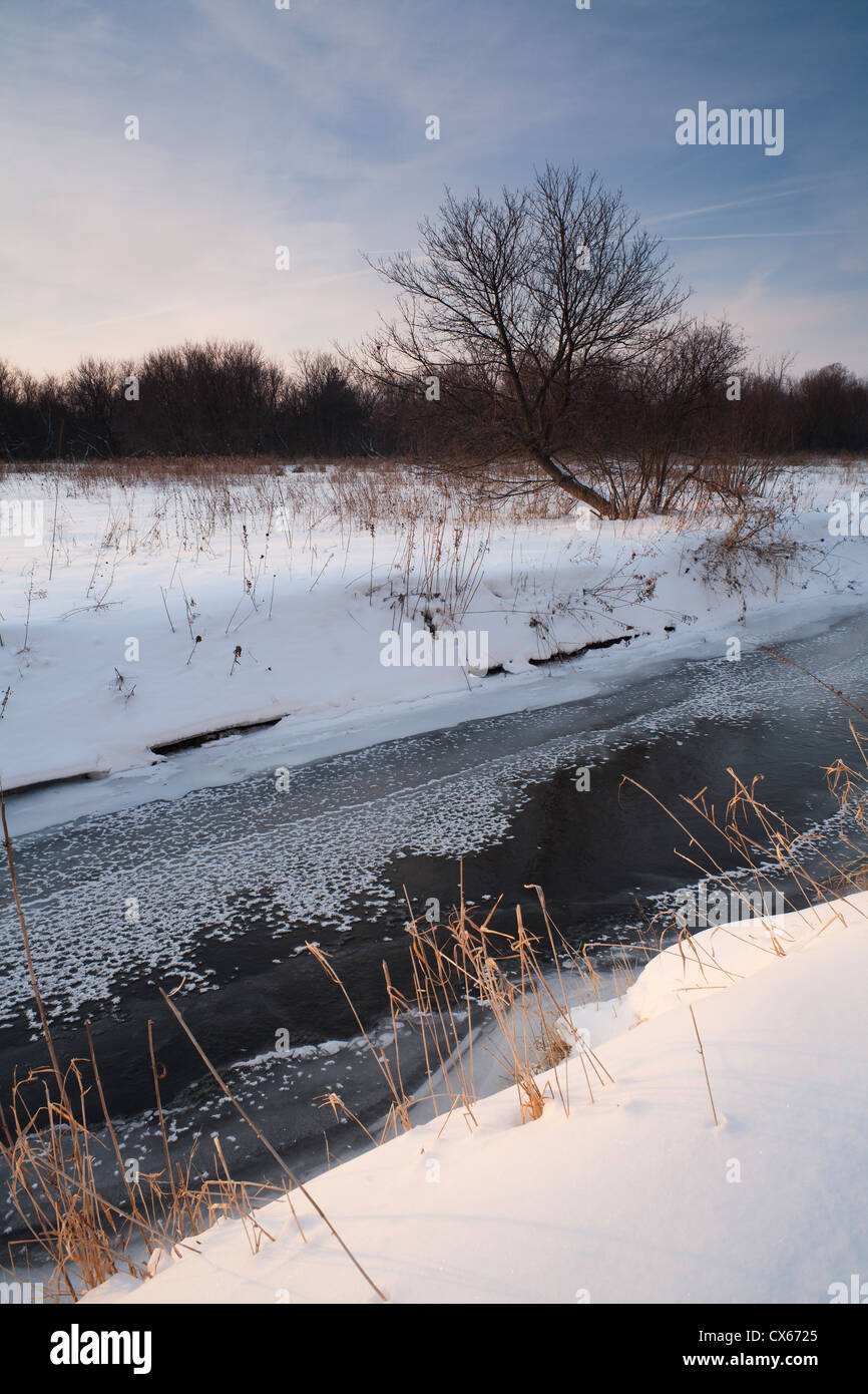 River scene in the winter Stock Photo - Alamy
