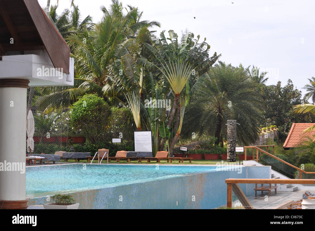 Infinity swimming pool in a hotel Stock Photo - Alamy