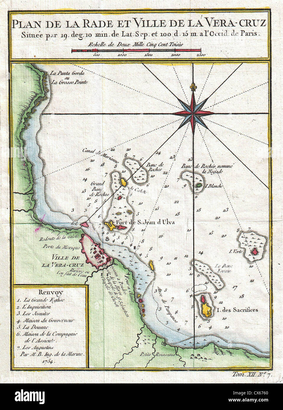 Bellin map of veracruz hi-res stock photography and images - Alamy