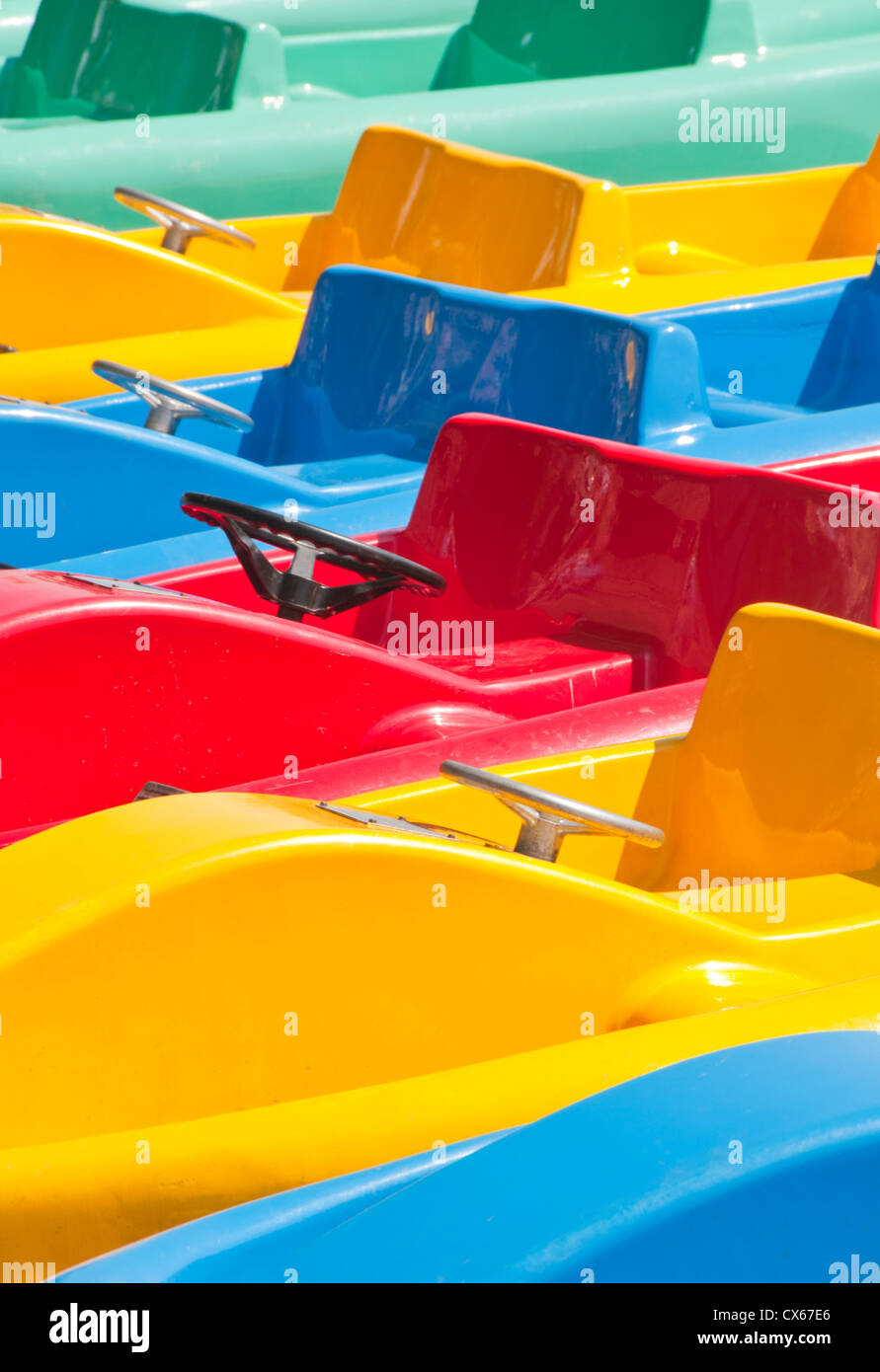 Colourful Pleasure Boats Abstract on The River Dee, The Groves, Chester ...
