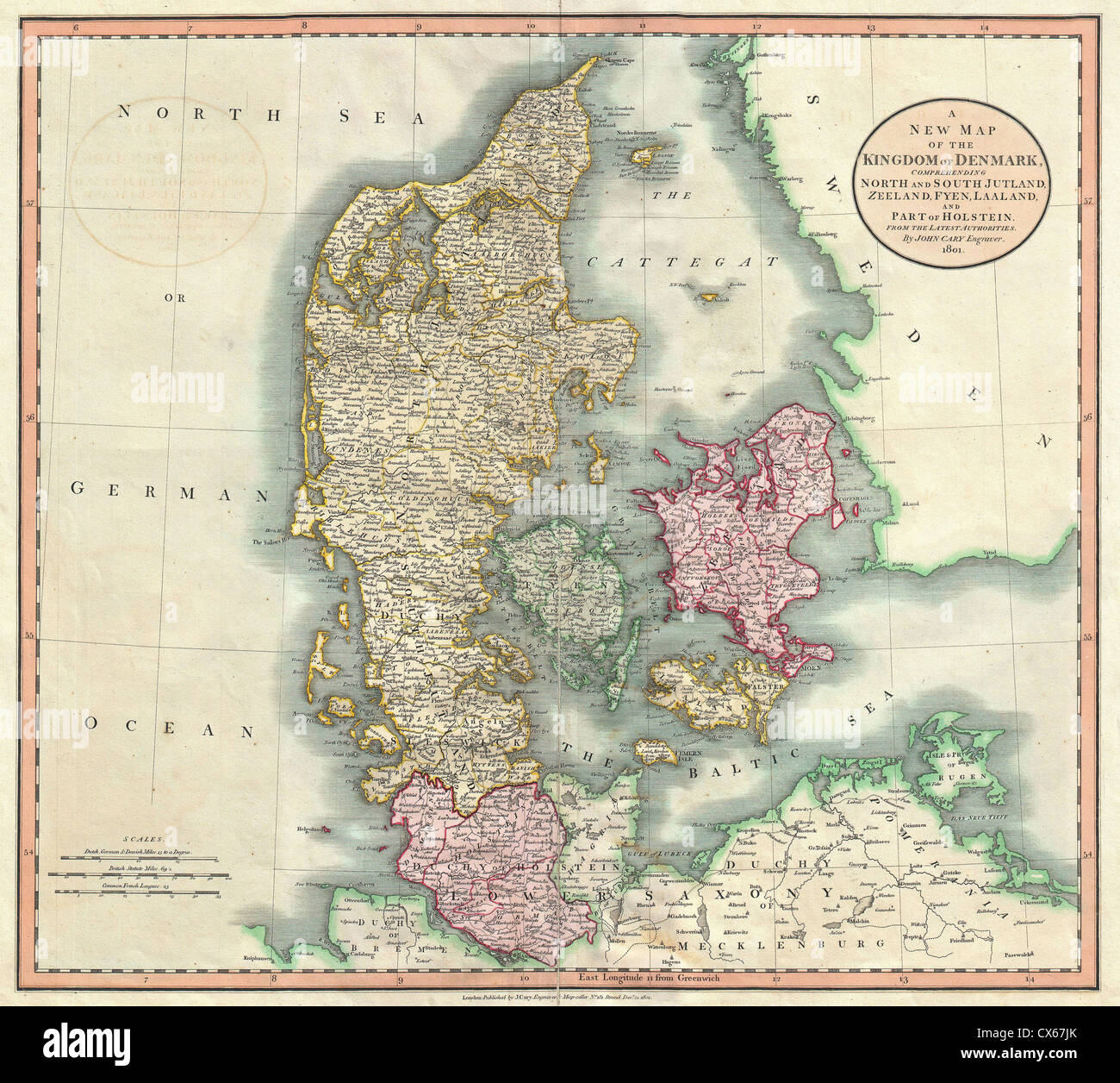Old Denmark Map High Resolution Stock Photography and Images - Alamy