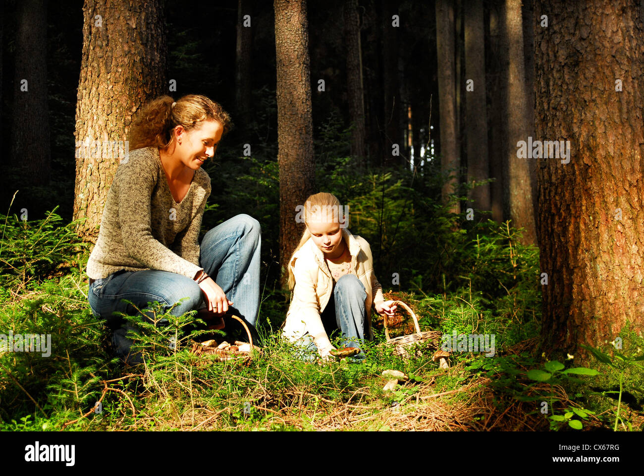 Mother and Child in the forest Stock Photo - Alamy