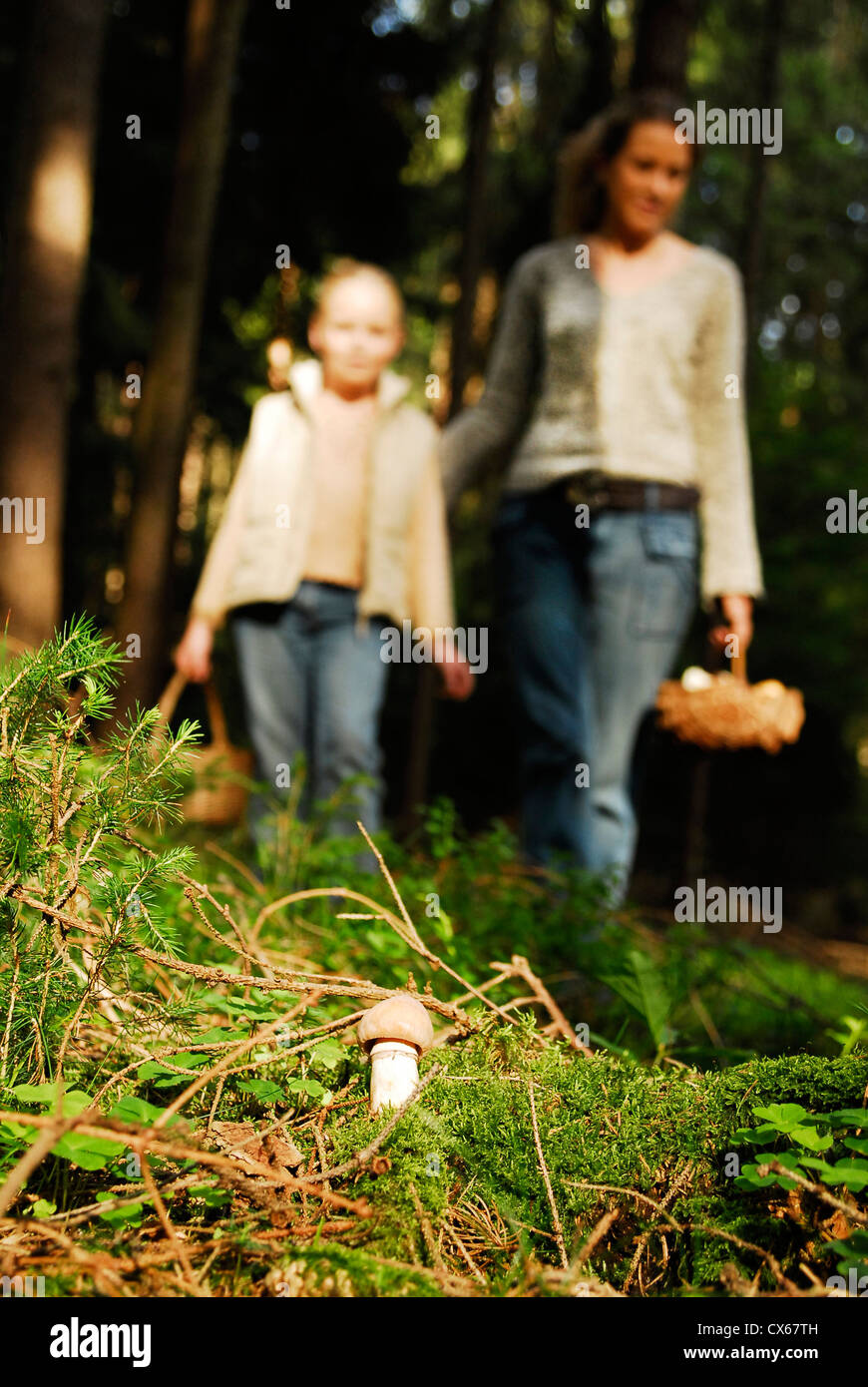 Mother and Child in the forest Stock Photo - Alamy
