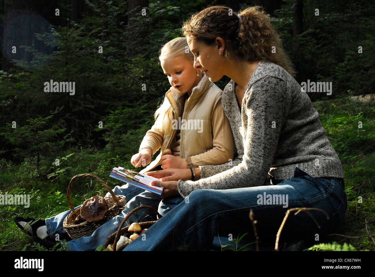 Mother and Child in the forest Stock Photo - Alamy