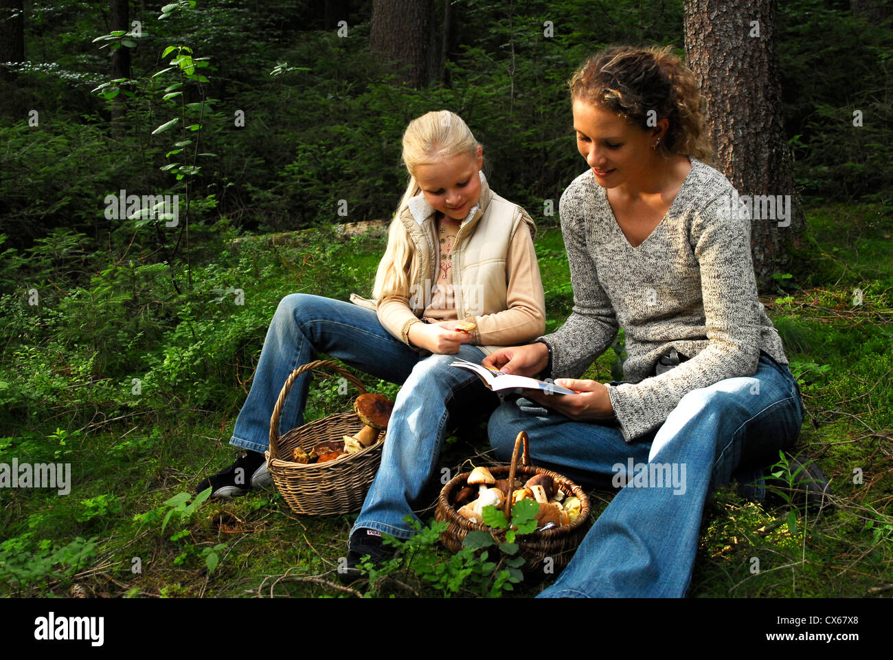 Mother and Child in the forest Stock Photo - Alamy