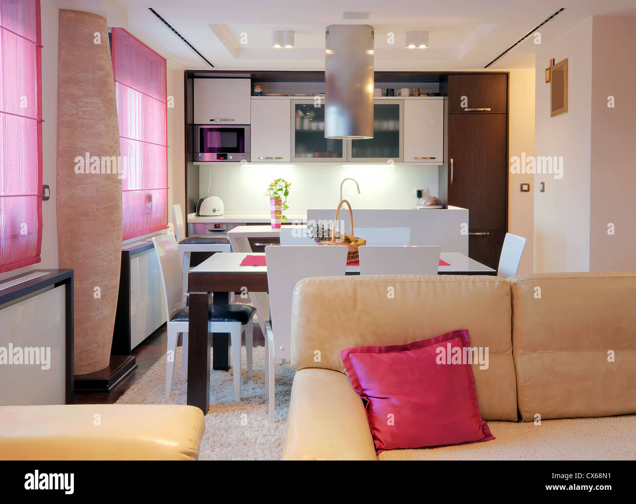 Interior of a modern home with furniture Stock Photo - Alamy