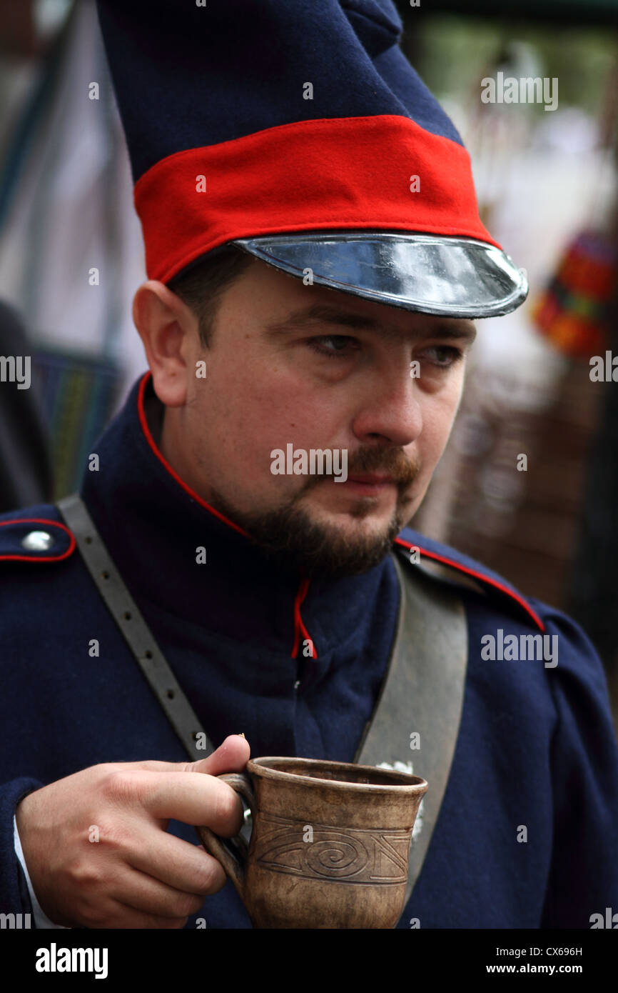Cossack in uniform during the Russian-French War of 1812 - 1815 is ...