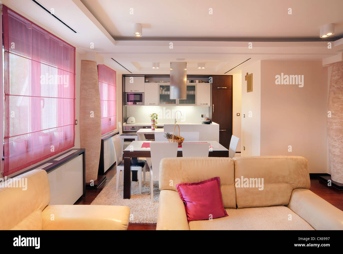 Interior of a modern home with furniture Stock Photo - Alamy