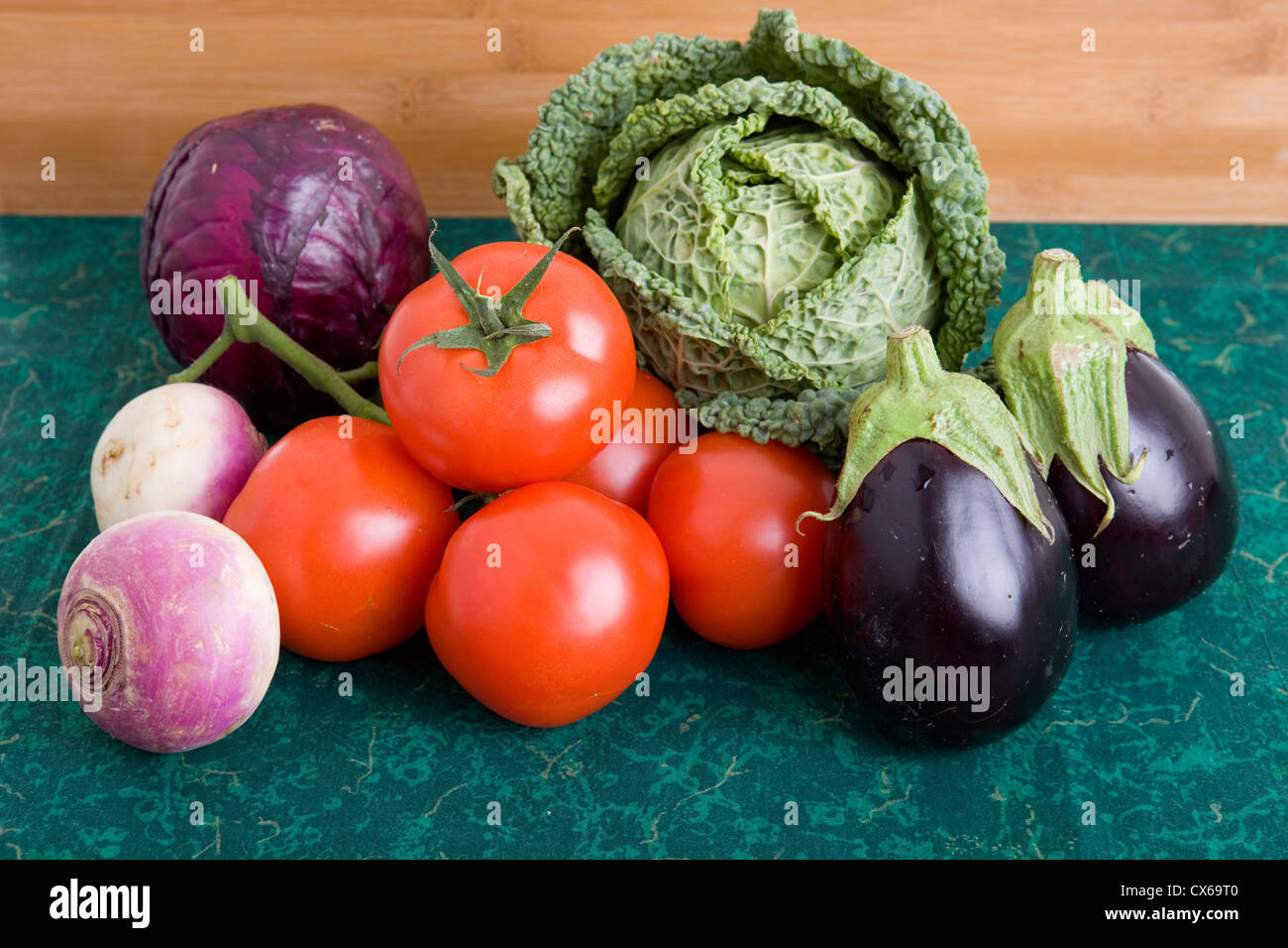 set of vegetables at the kitchen Stock Photo - Alamy