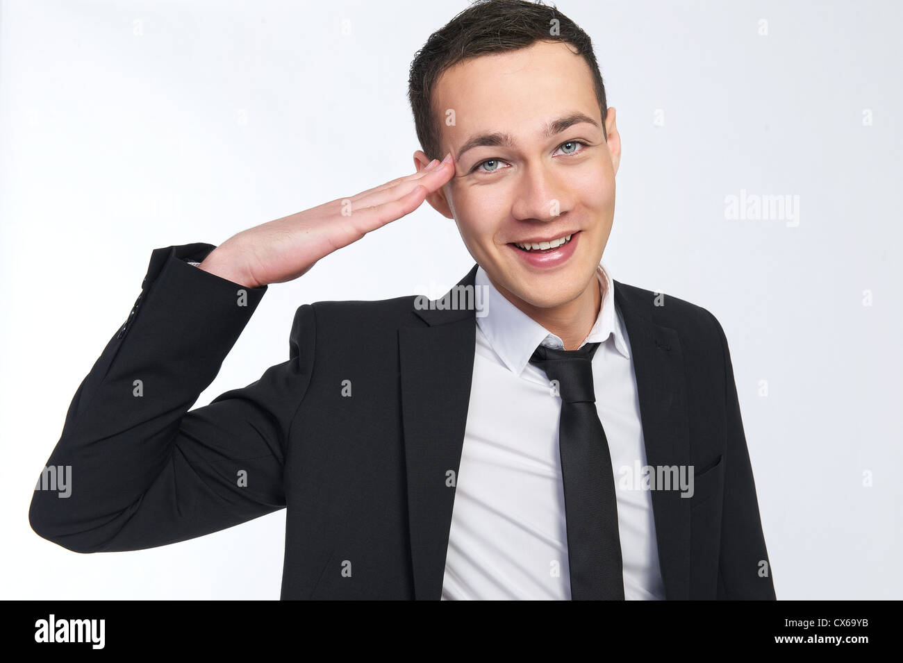 Saluting success hi-res stock photography and images - Alamy