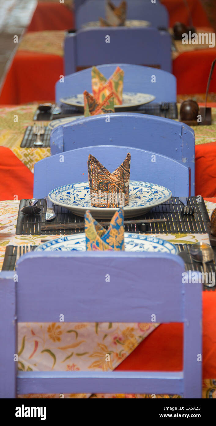 Restaurant tables, Siem Reap, Cambodia Stock Photo - Alamy