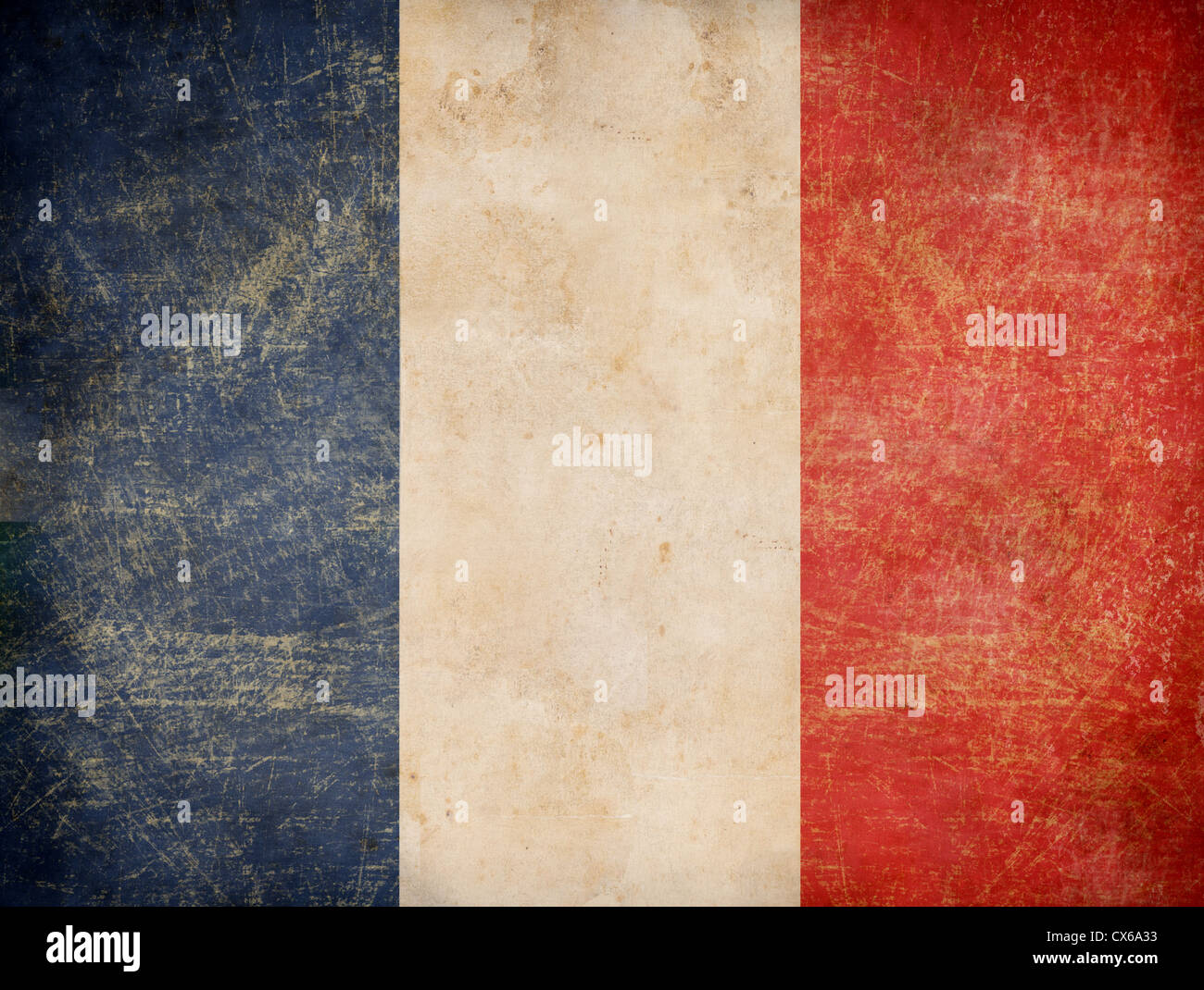 old French tricolour flag Stock Photo - Alamy