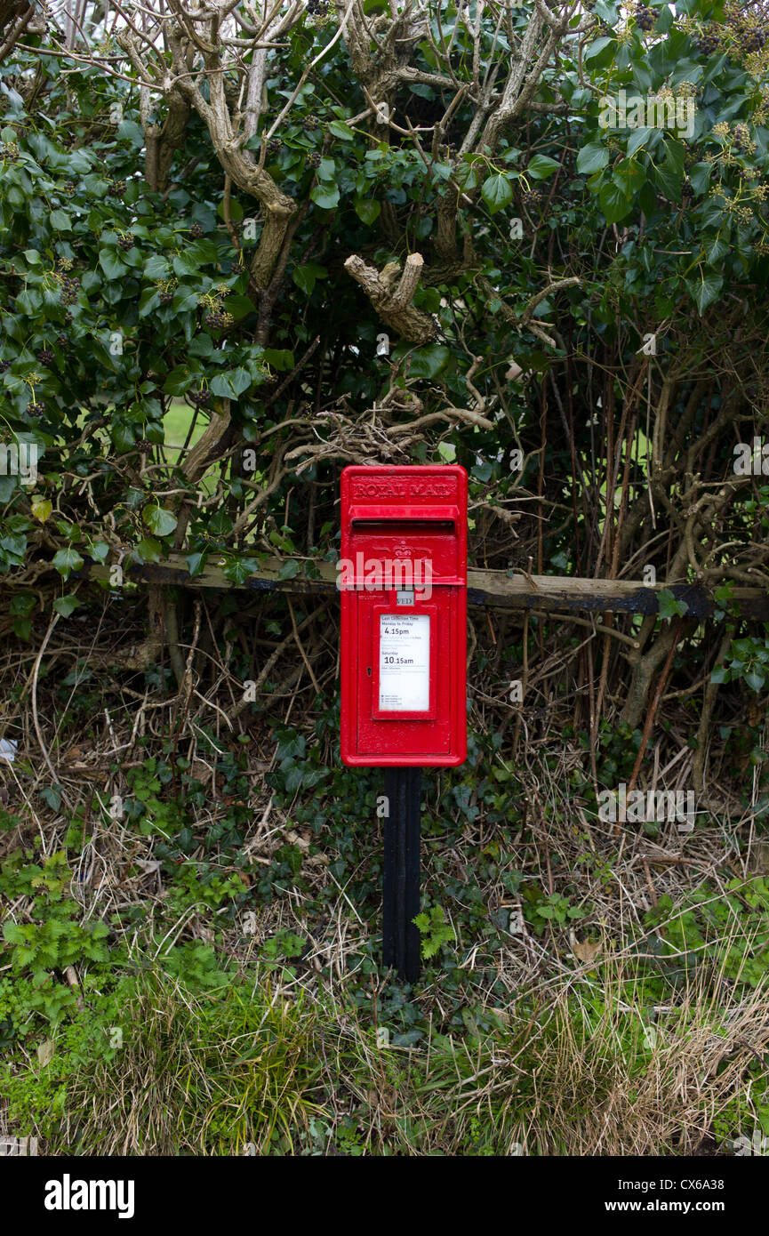 Traditional Royal Mail post box in English country village Stock Photo ...