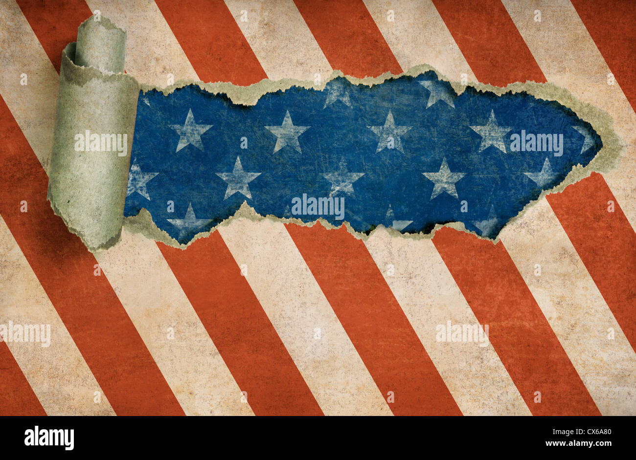 Torn hole in flag hi-res stock photography and images - Alamy