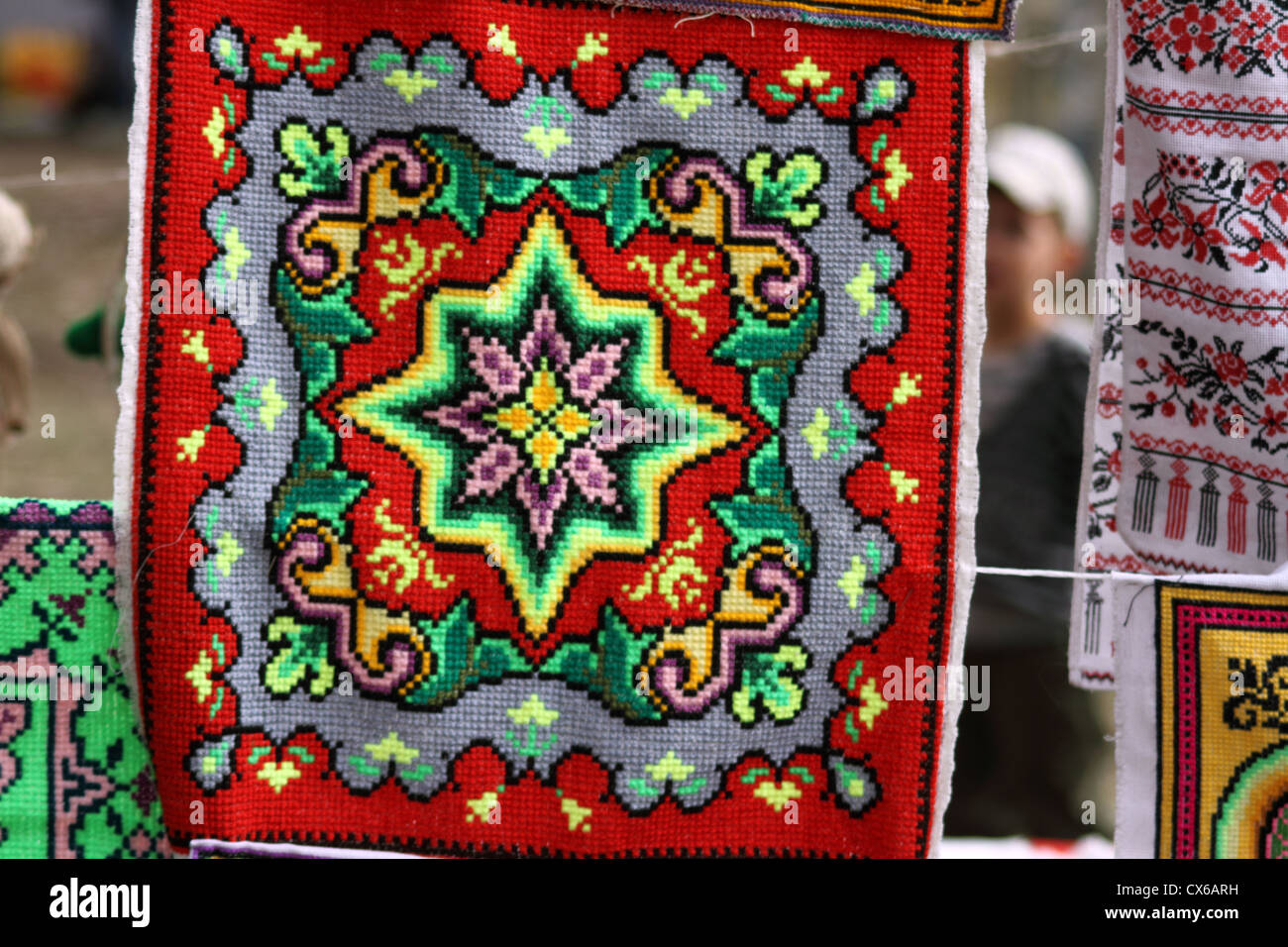 Ukrainian national embroidery Stock Photo - Alamy