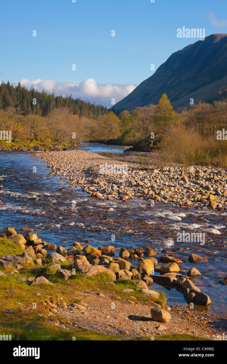 Glen Nevis, River Nevis, Ben Nevis, spring, Highland Region, Scotland ...