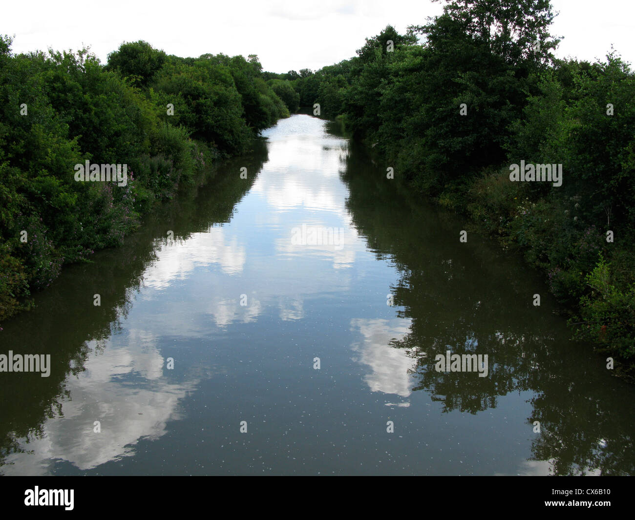 View from above of River Medway wandering through lush English ...
