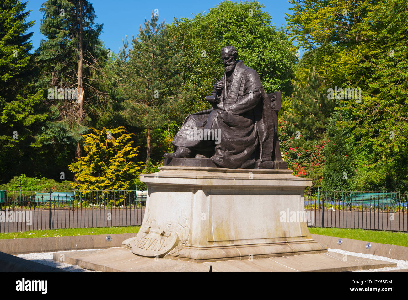 Kelvingrove Park, Glasgow, spring colours, sunny; Strathclyde Region ...