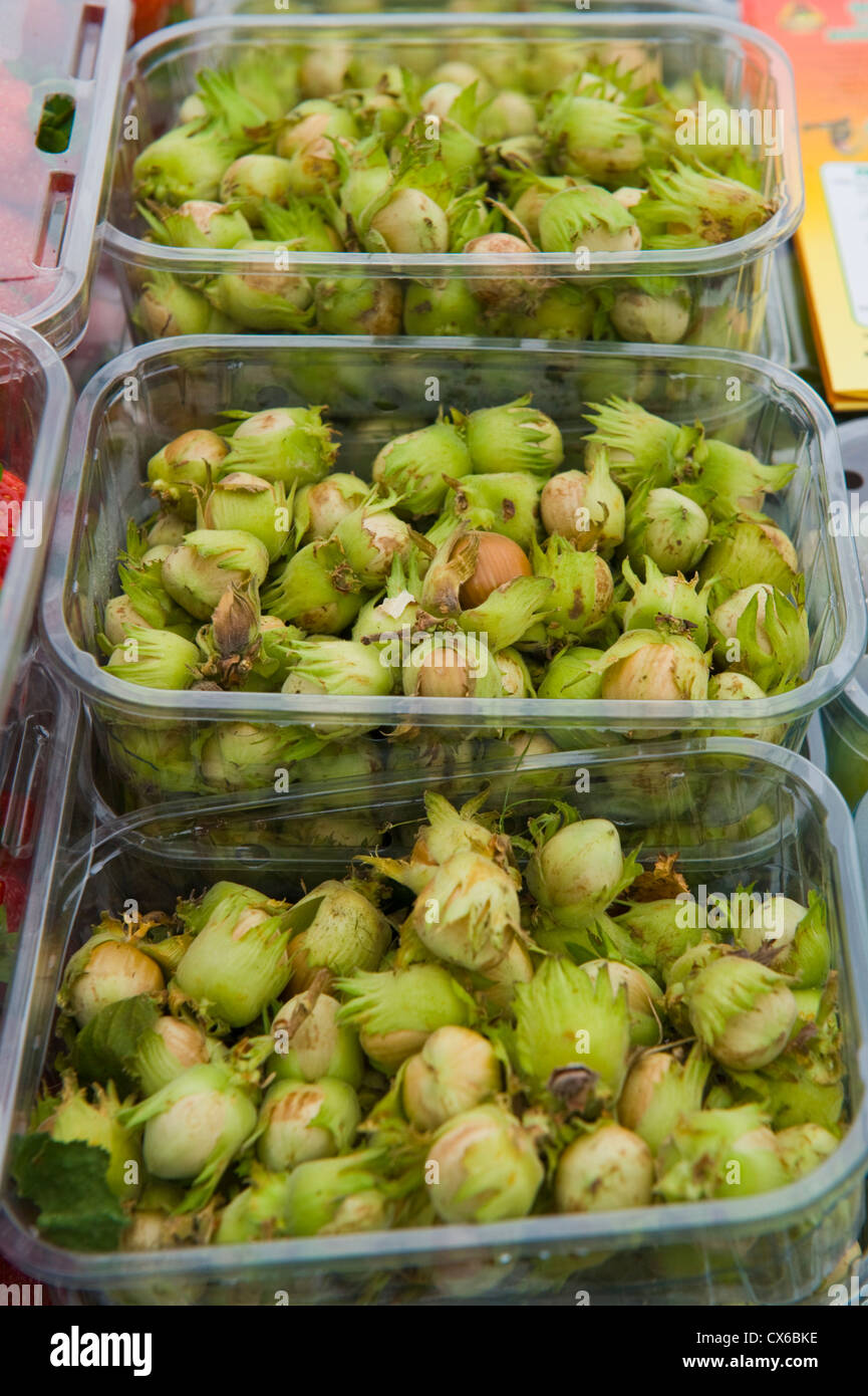 Cob nuts for sale on stall at Ludlow Food Festival 2012 Ludlow ...