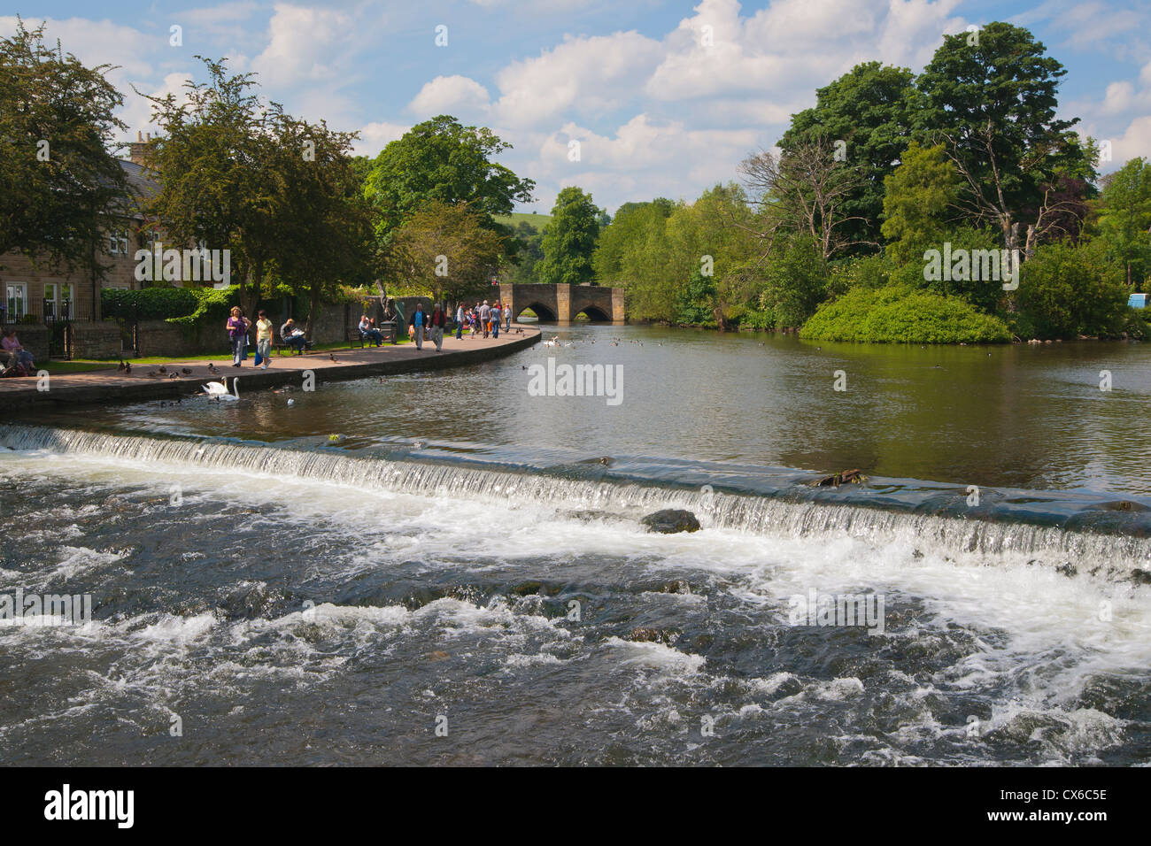 River Wye, Bakewell, Derbyshire, Peak District, England, UK Stock Photo ...