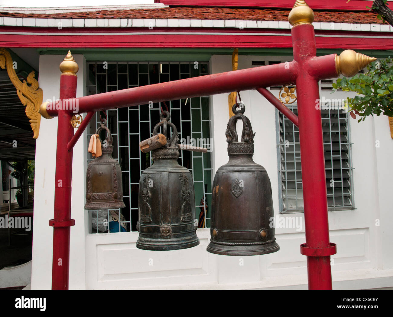 Wat Chana Songkhram Rachawora Mahawiharn Bangkok Thailand Stock Photo ...
