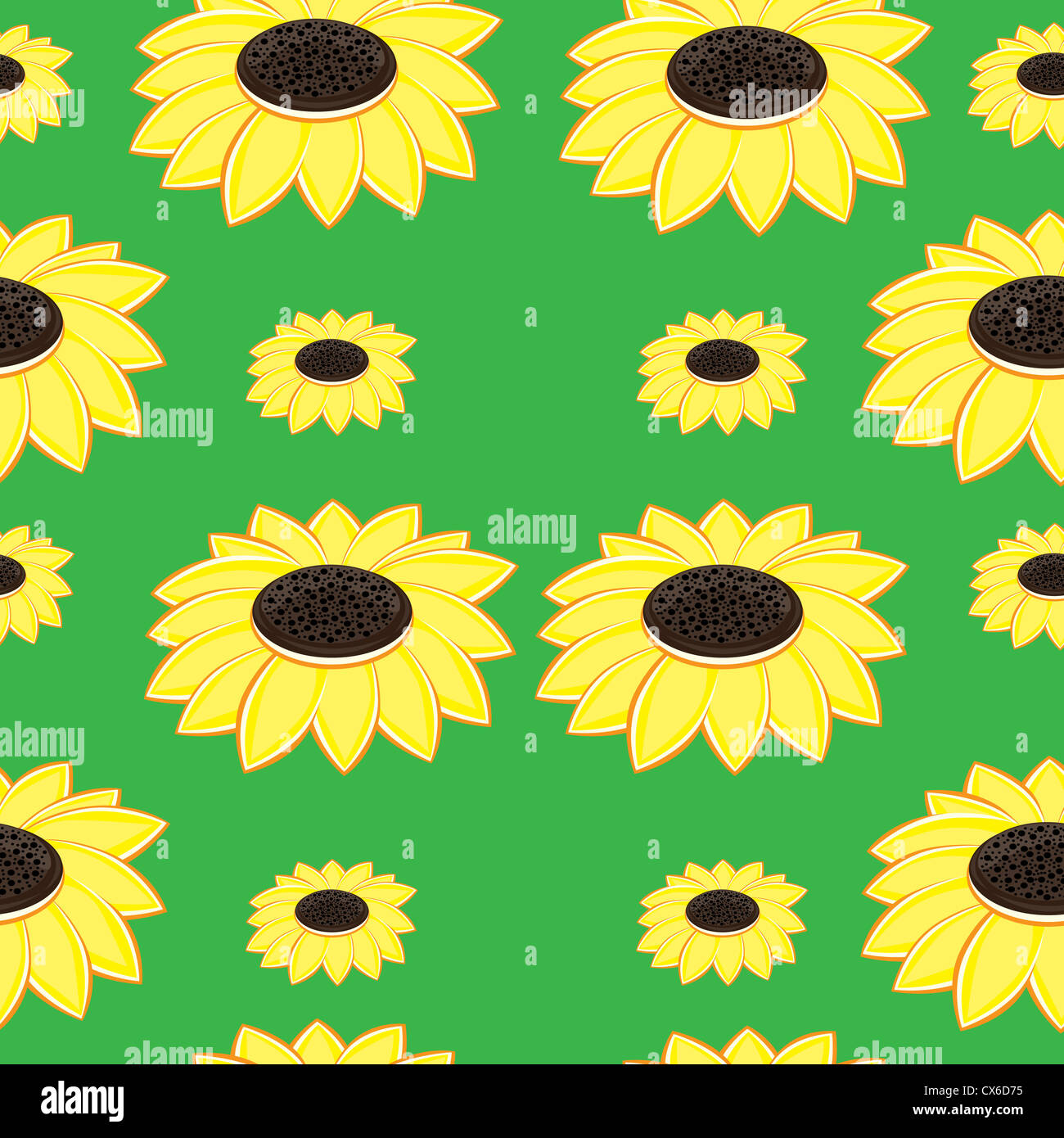 Seamless texture beautiful sunflowers. Illustration of designer on ...
