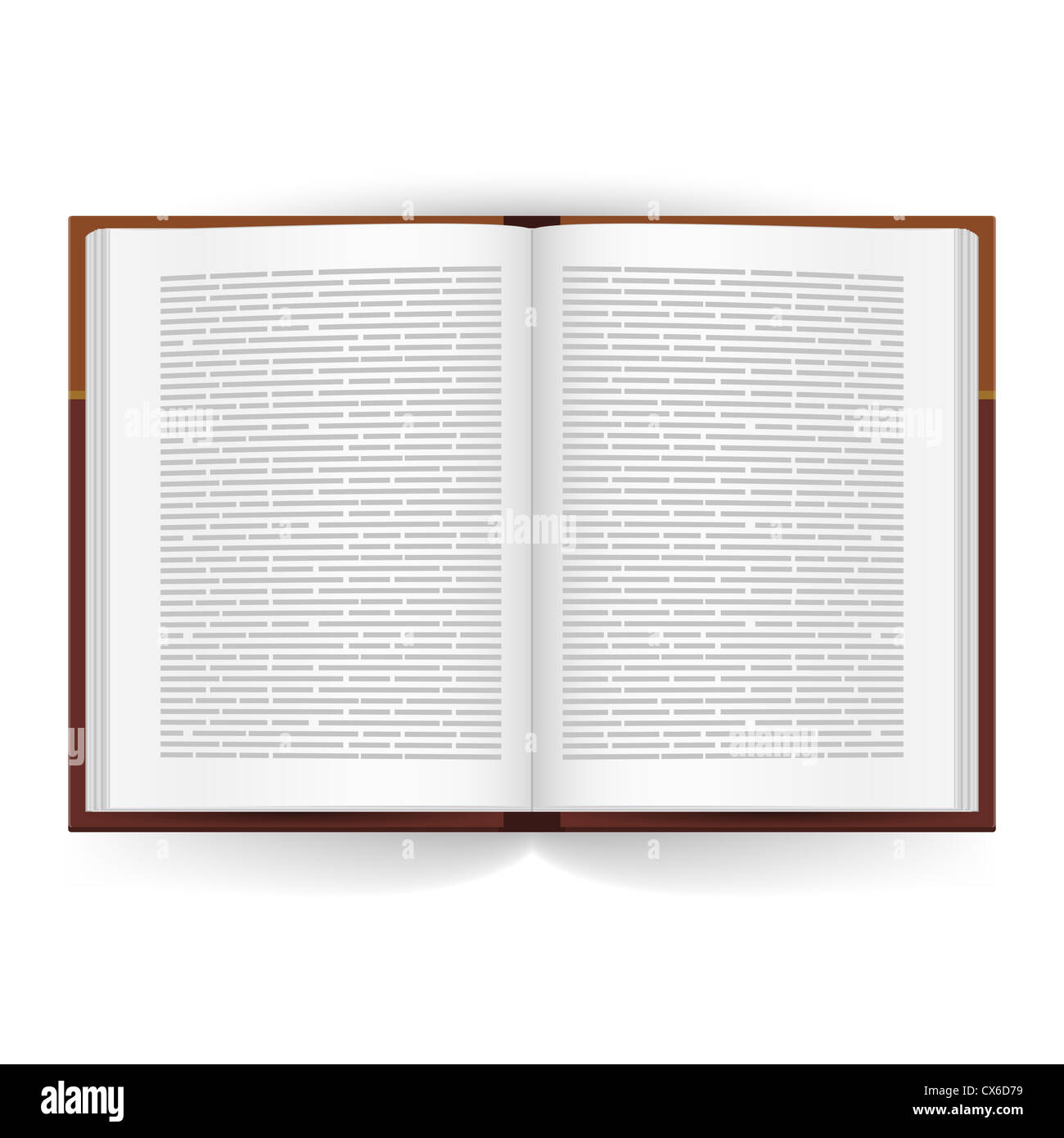 Realistic open book. Illustration on white background Stock Photo - Alamy
