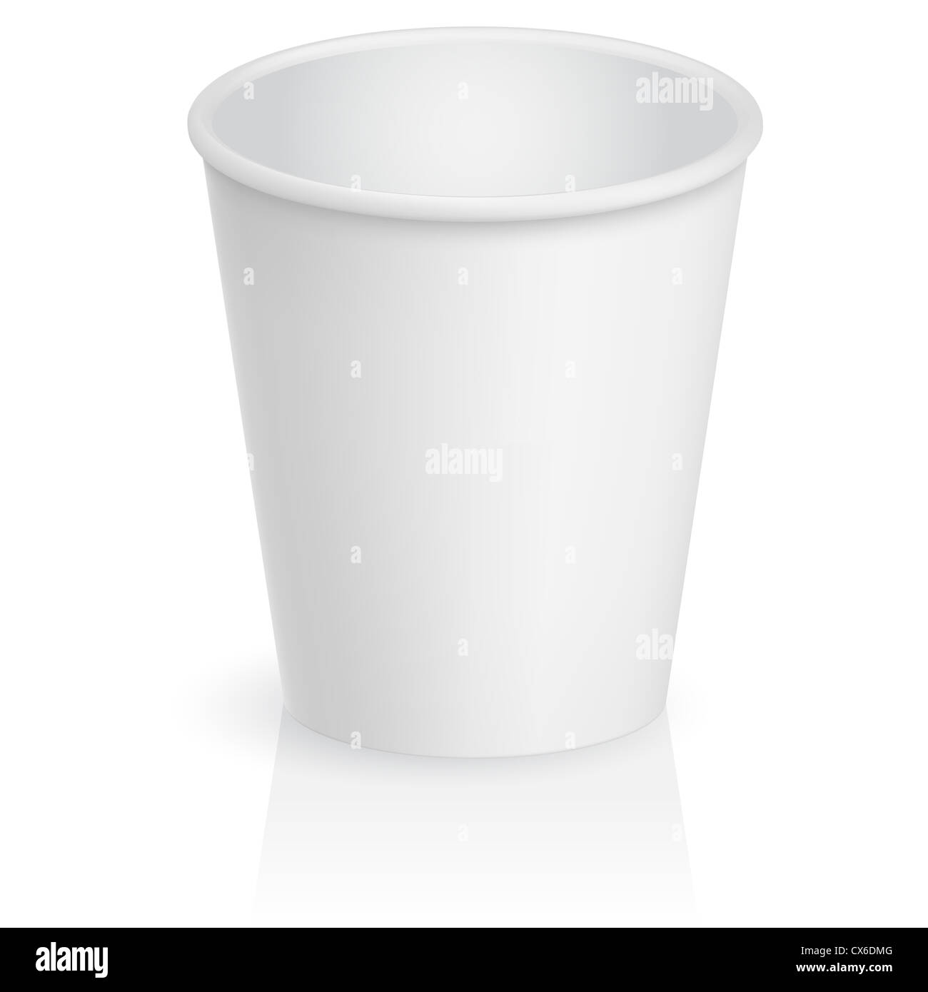 Empty cardboard cup. Illustration on white background Stock Photo - Alamy