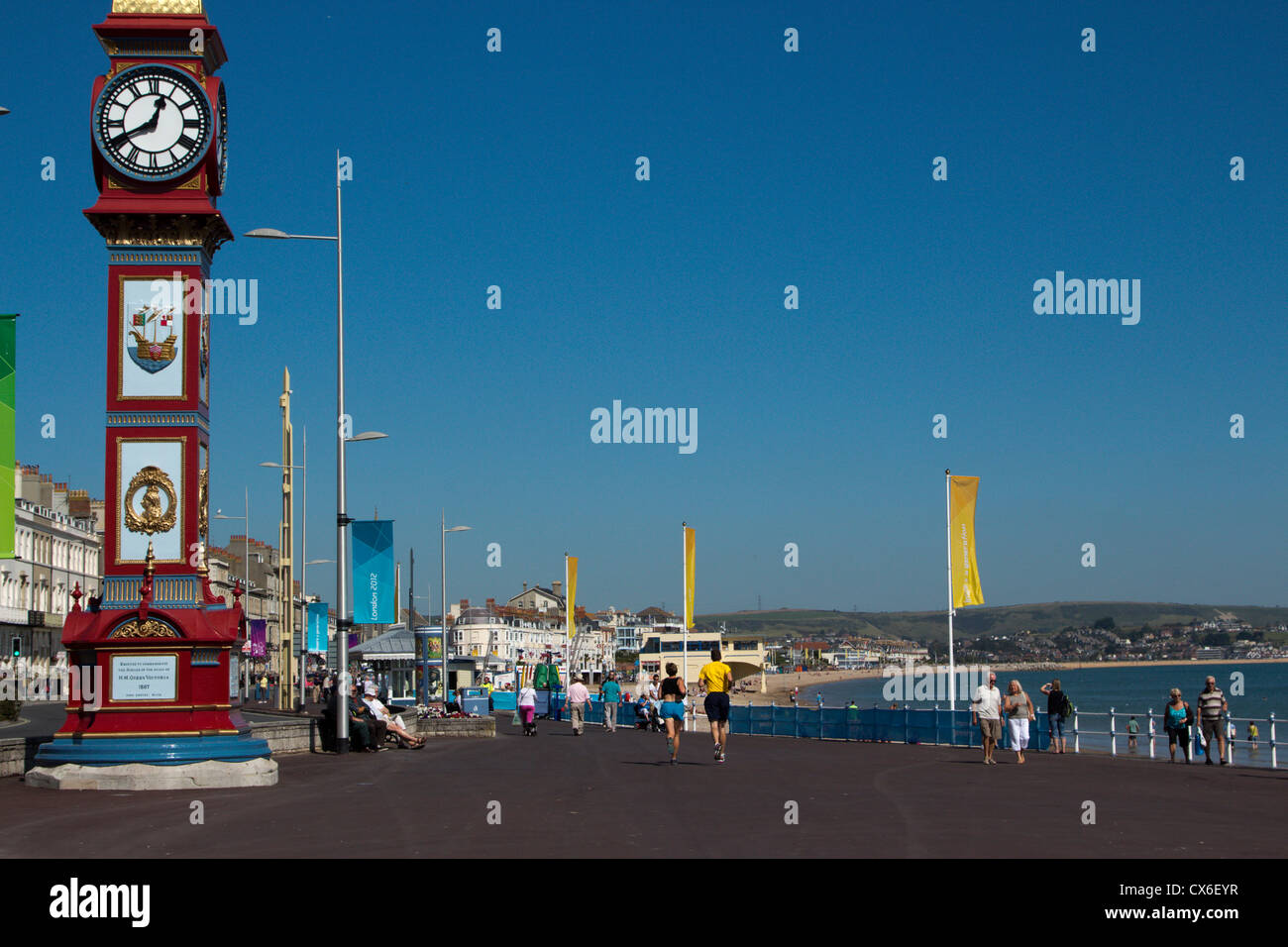 weymouth clock dorset england uk Stock Photo - Alamy