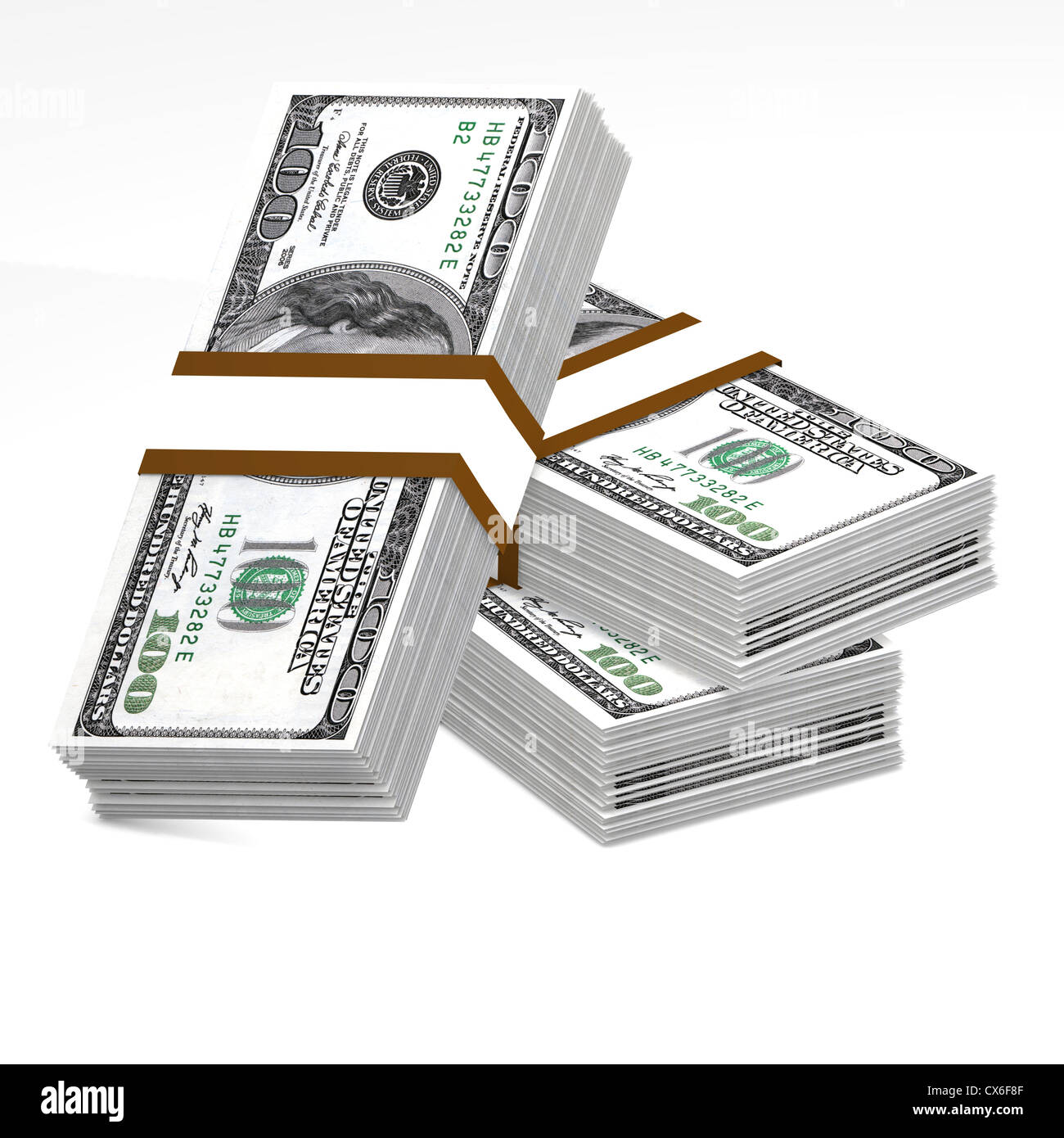 100 bills stack of dollars Stock Photo - Alamy
