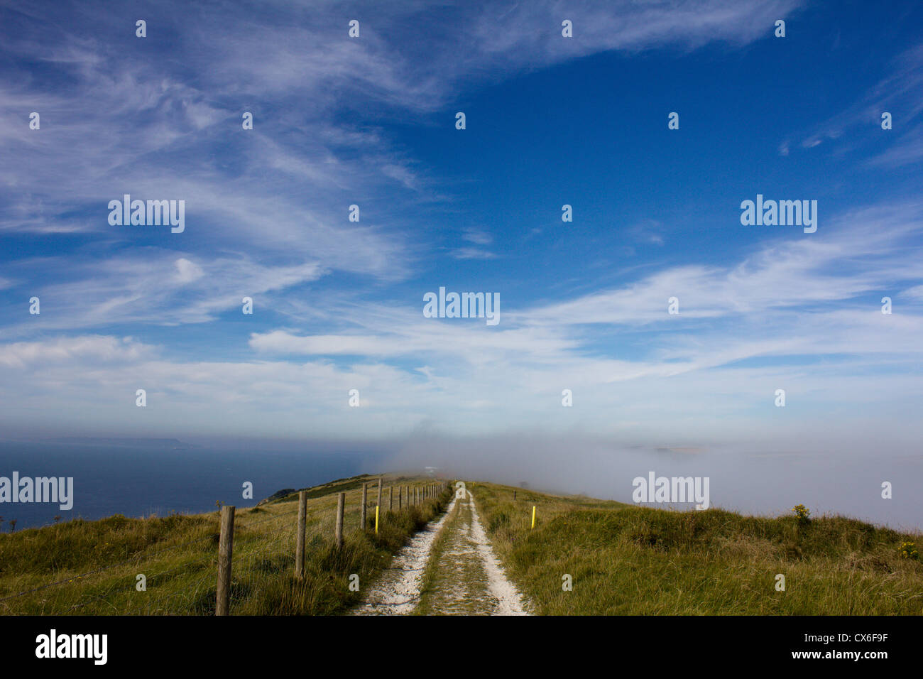 bindon hill footpath coastal walk lulworth to kimmeridge bay dorset ...