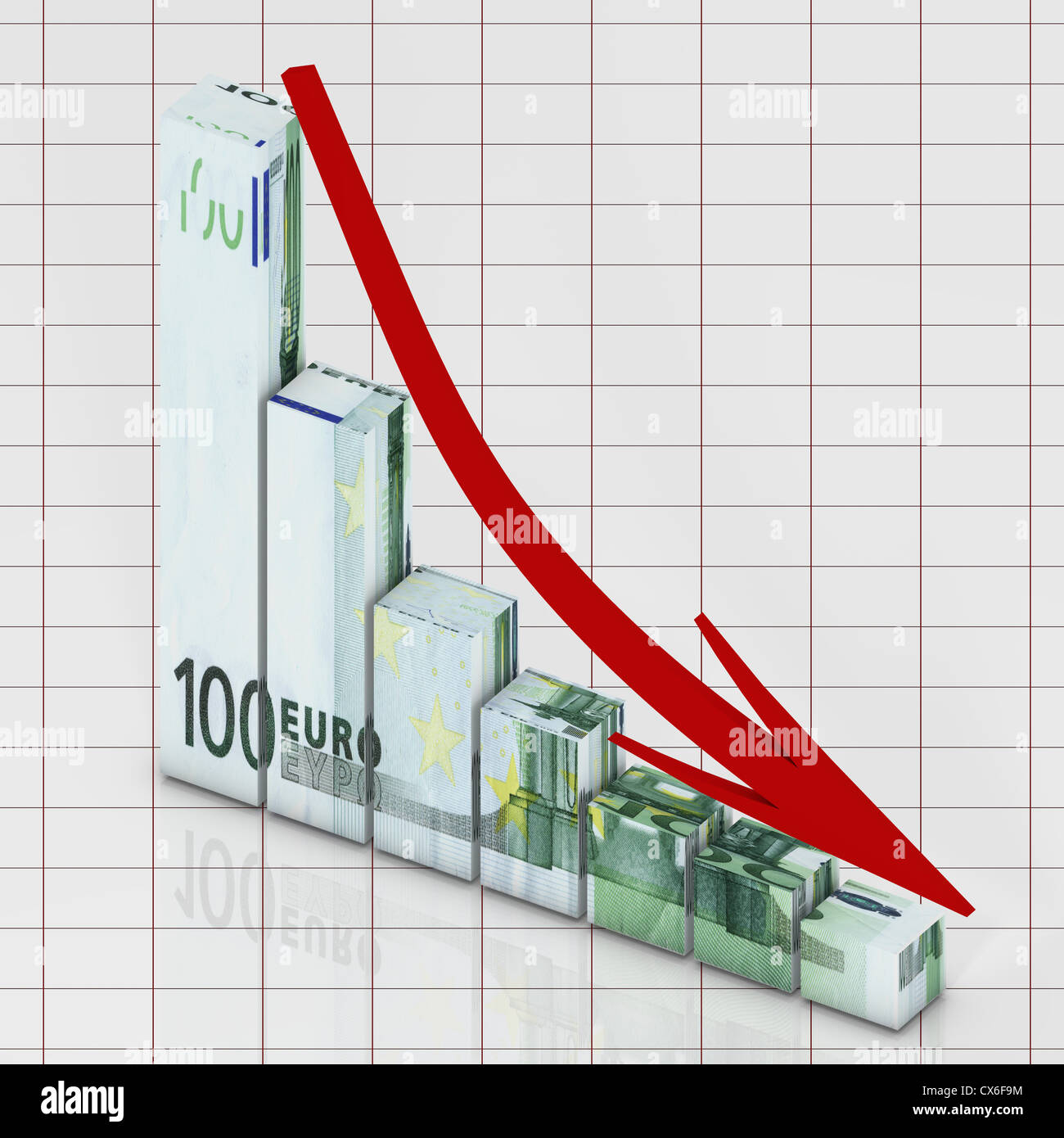 Euro falling concept Stock Photo - Alamy