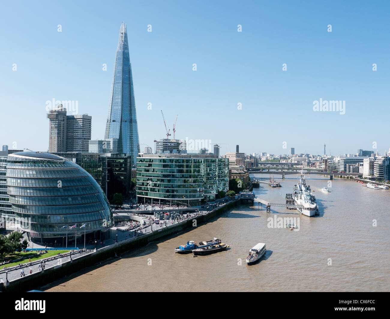 London river thames top view hi-res stock photography and images - Alamy