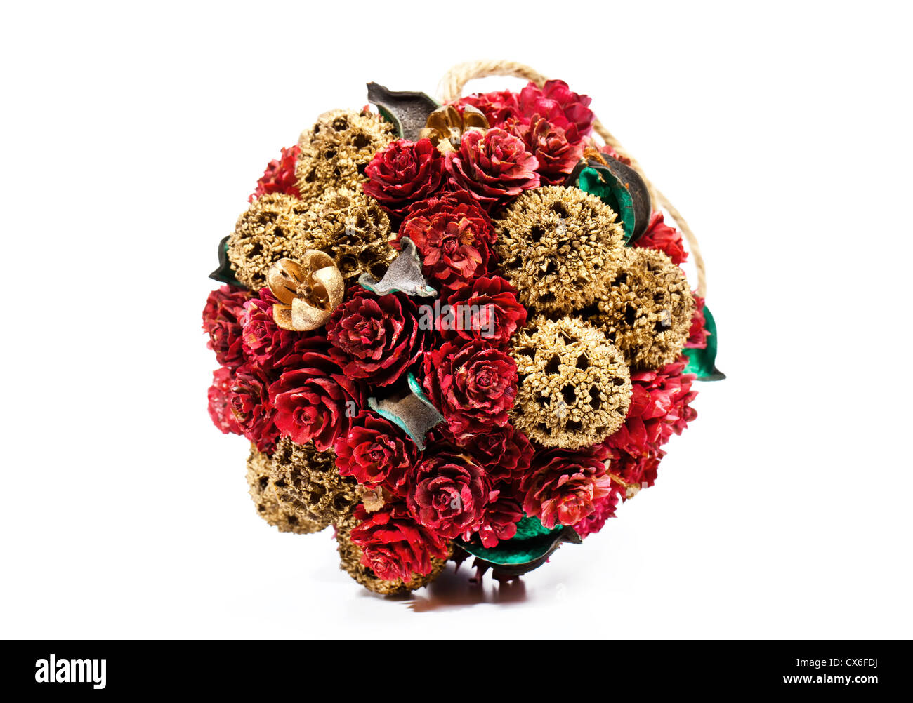 Christmas roses decoration on white background Stock Photo - Alamy