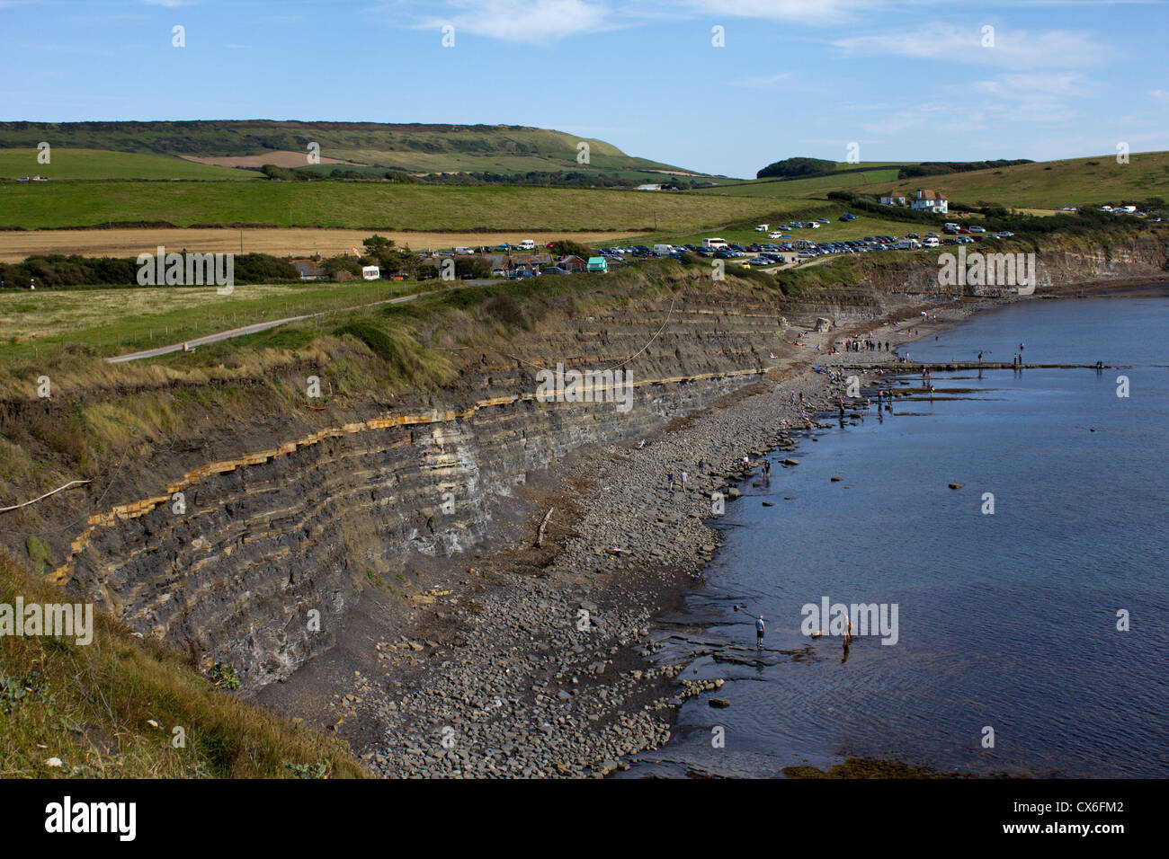 kimmeridge bay dorset england uk gb Stock Photo - Alamy