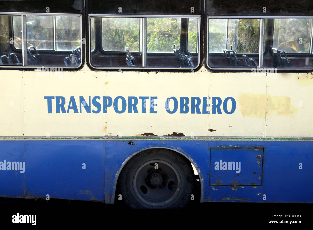 Cuban Public Bus Stock Photo - Alamy
