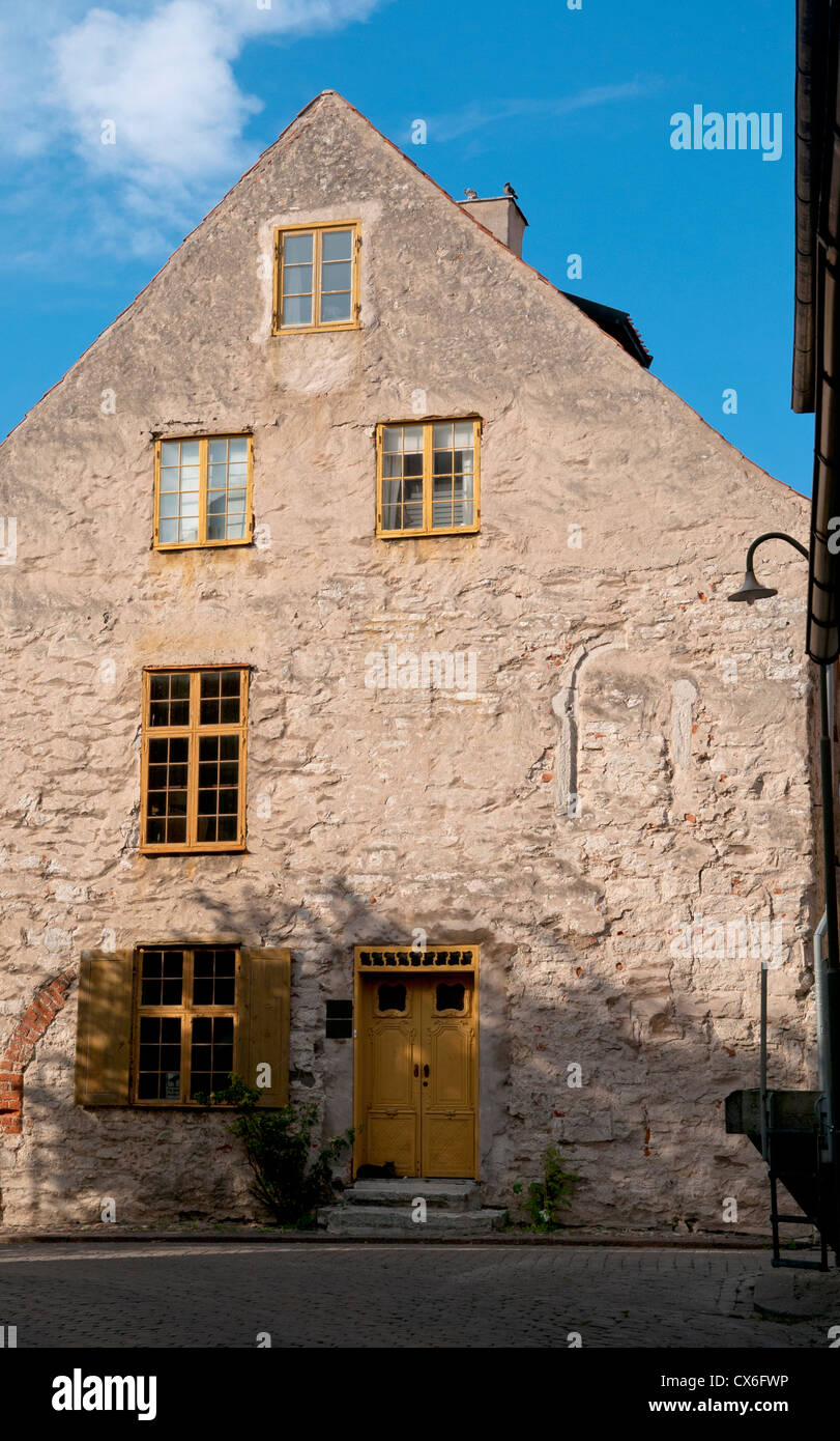 Wisby museum, the oldest lived in house in Sweden, in Visby on the ...