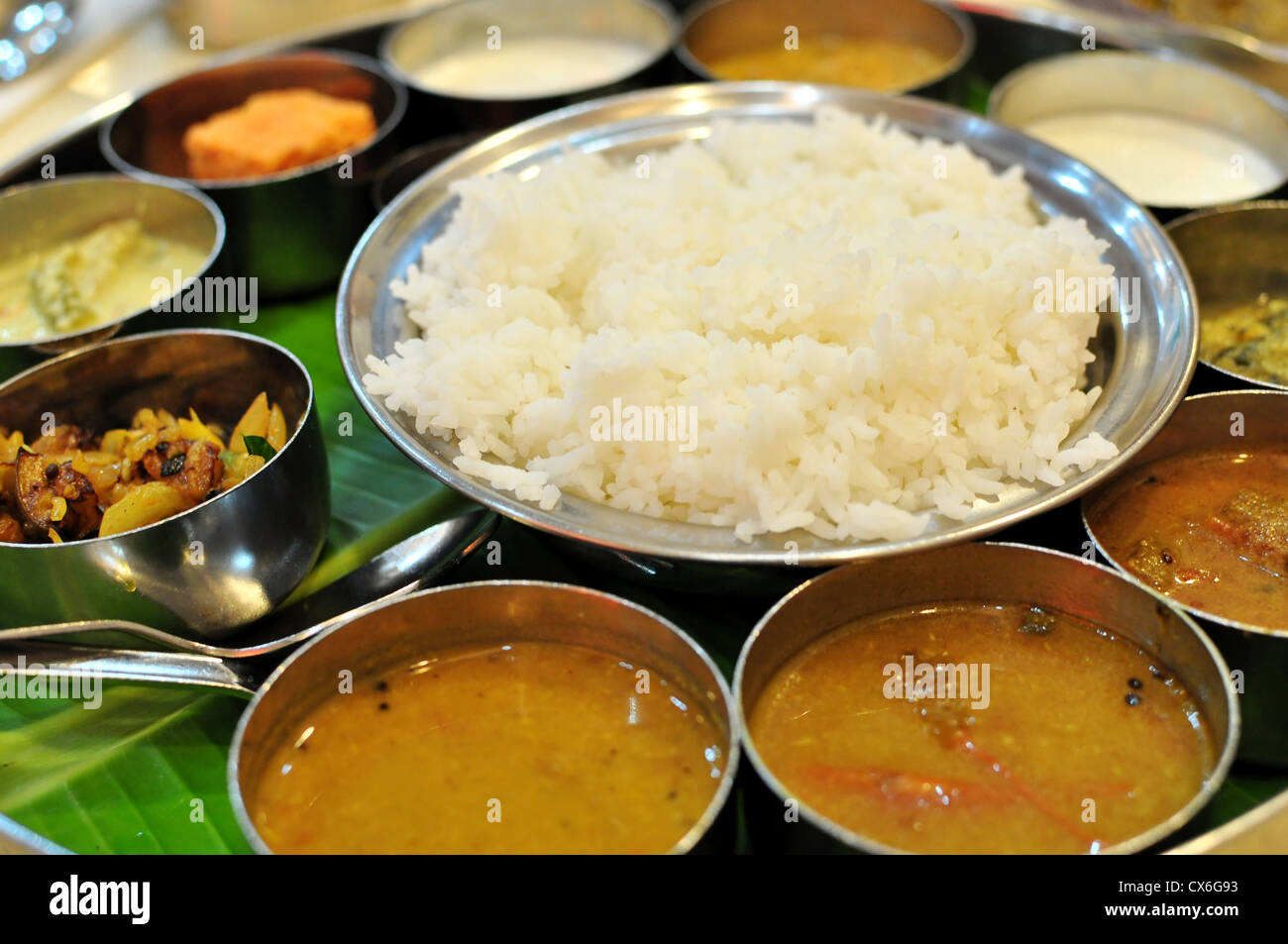 An Indian Dinner Stock Photo - Alamy