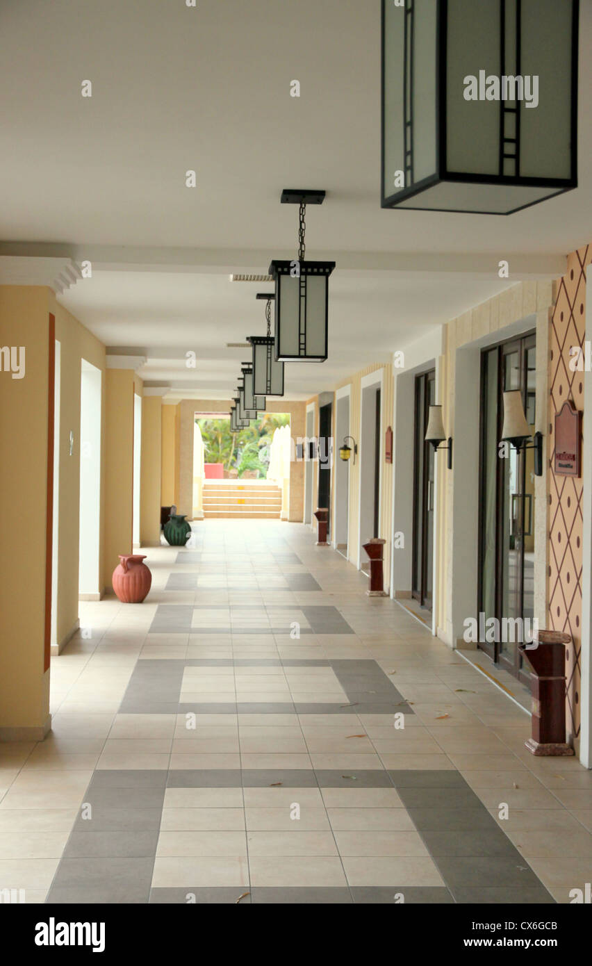 Cuba Resort Hallway Stock Photo - Alamy