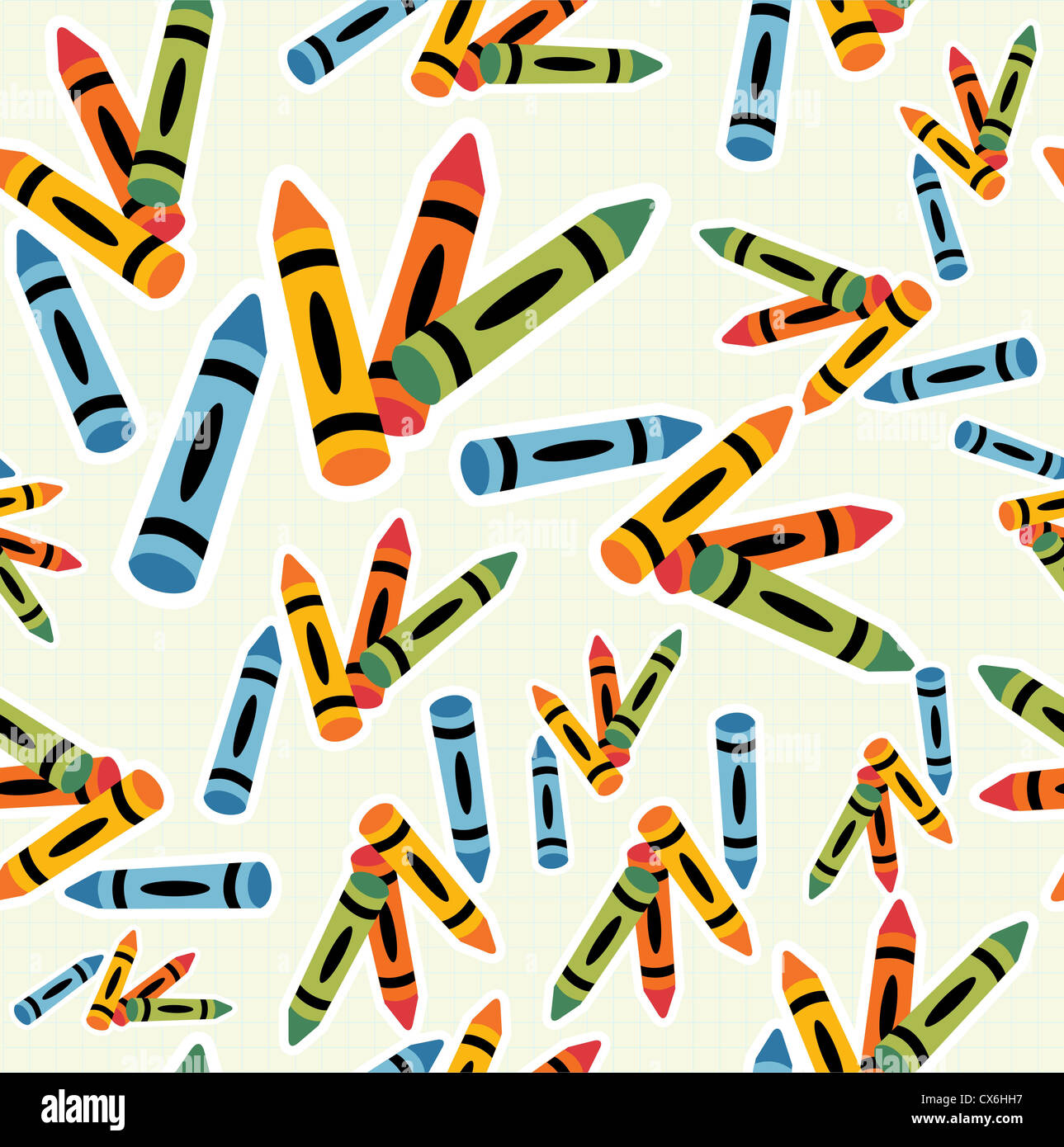 Back to school multicolored crayons pattern background. Vector file ...