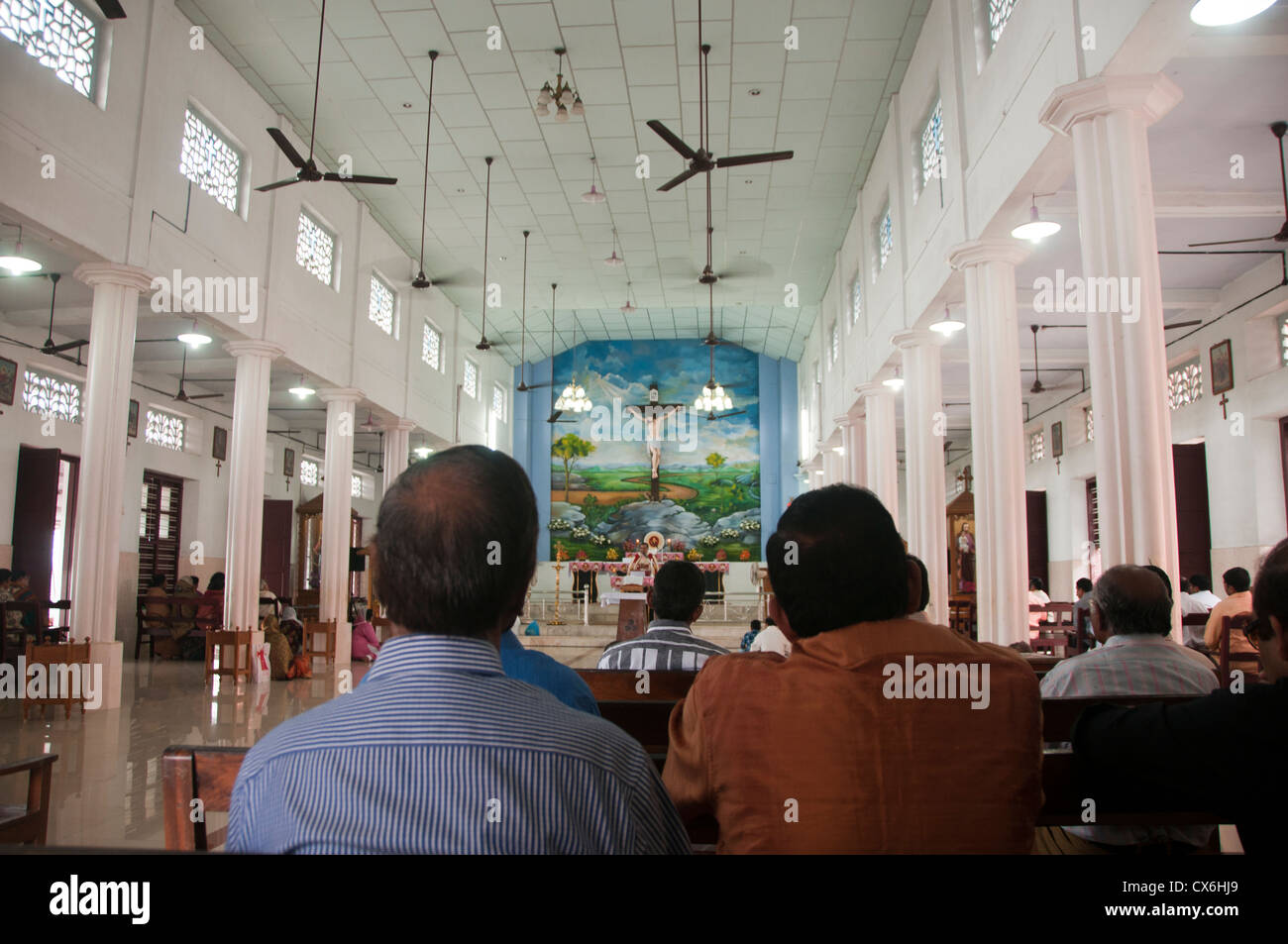 Christian Church interior, Kerala, India Stock Photo - Alamy