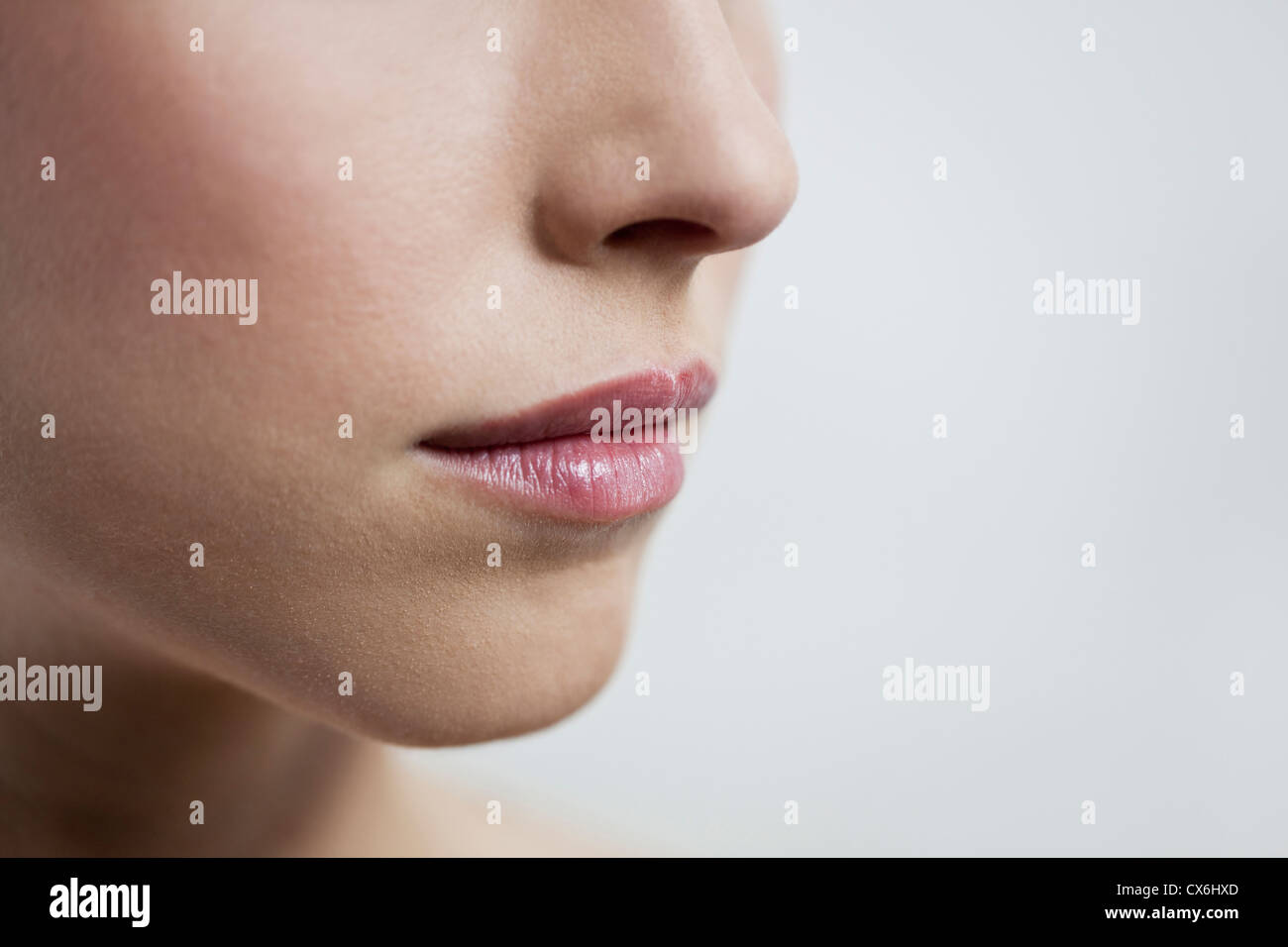 Woman beauty lip gloss hi-res stock photography and images - Alamy